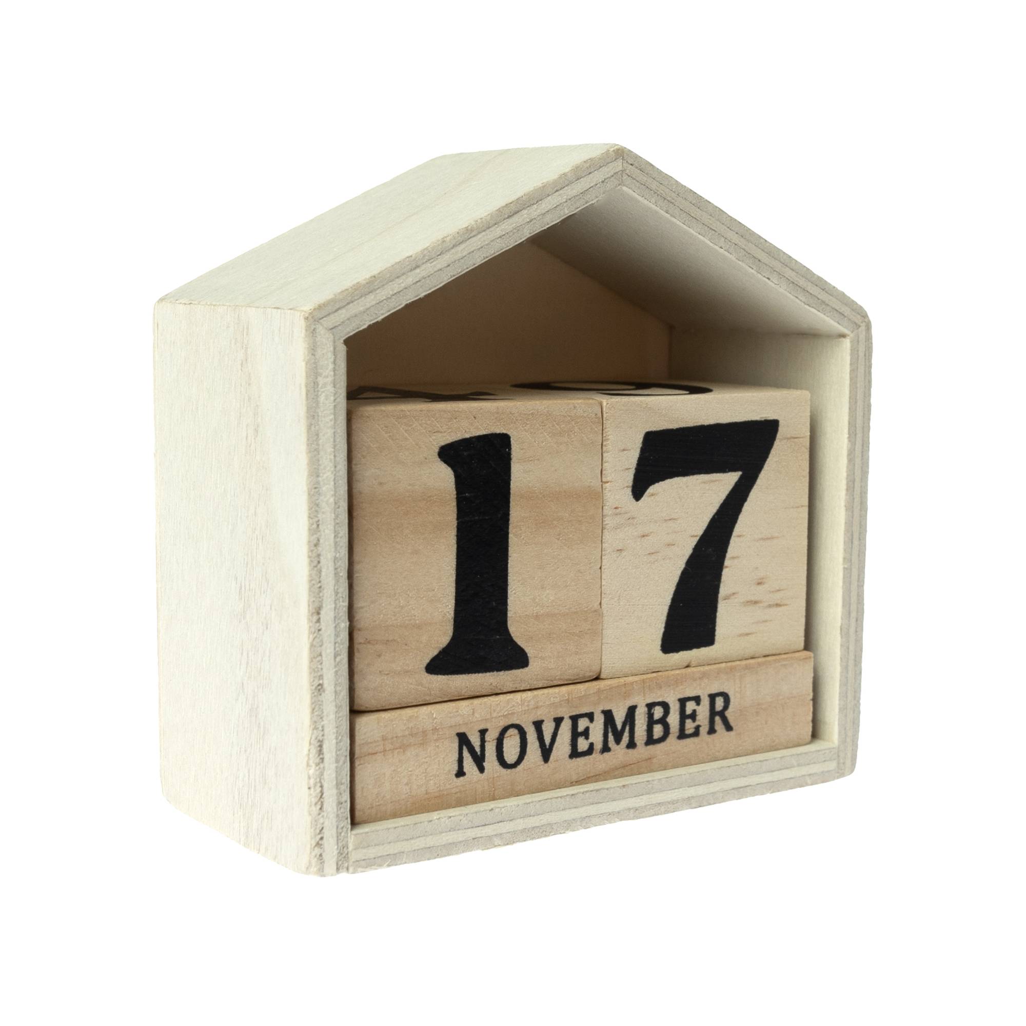 Wooden Block Calendar 7cm | Hobbycraft