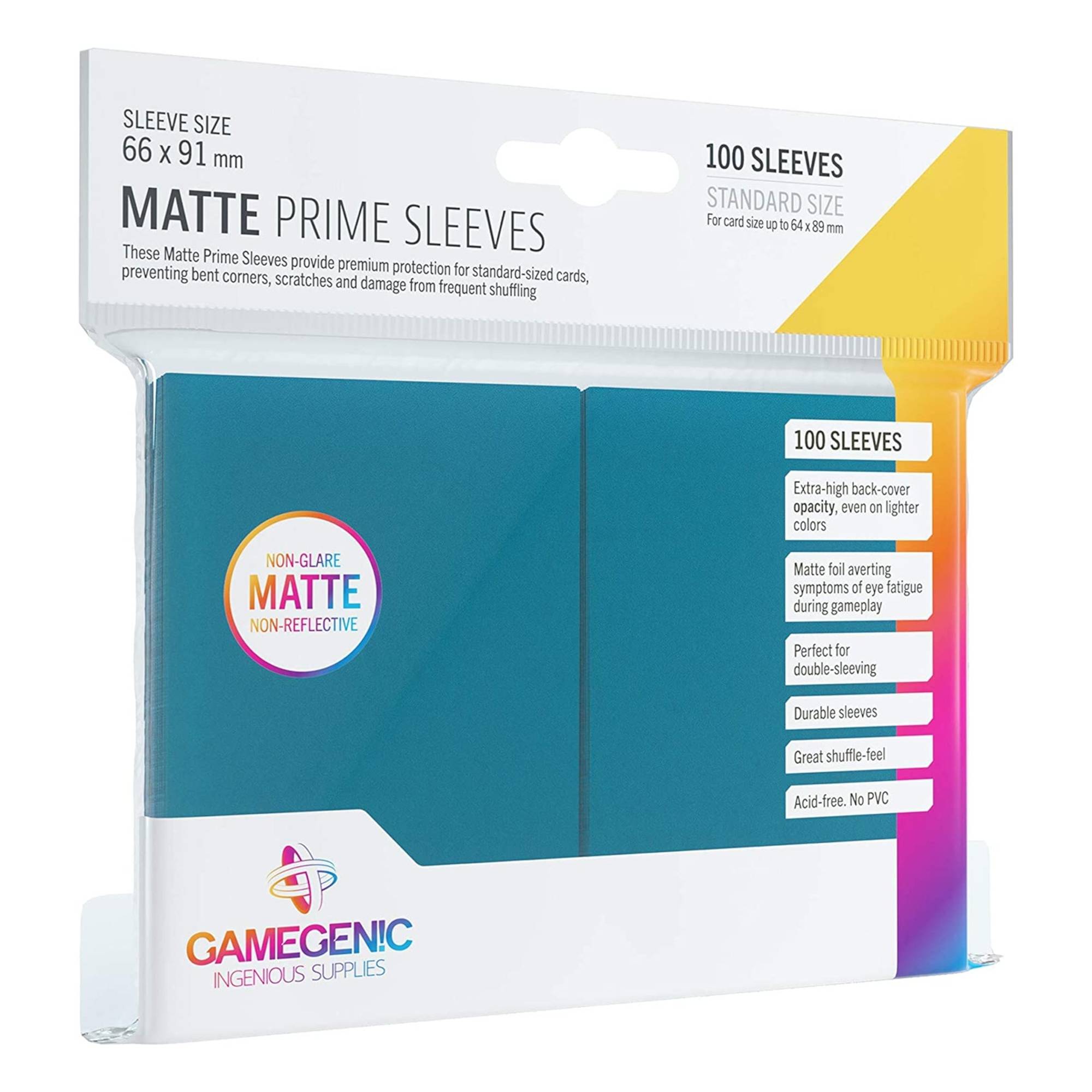 Gamegenic Blue Matte Prime Card Sleeves 100 Pack | Hobbycraft