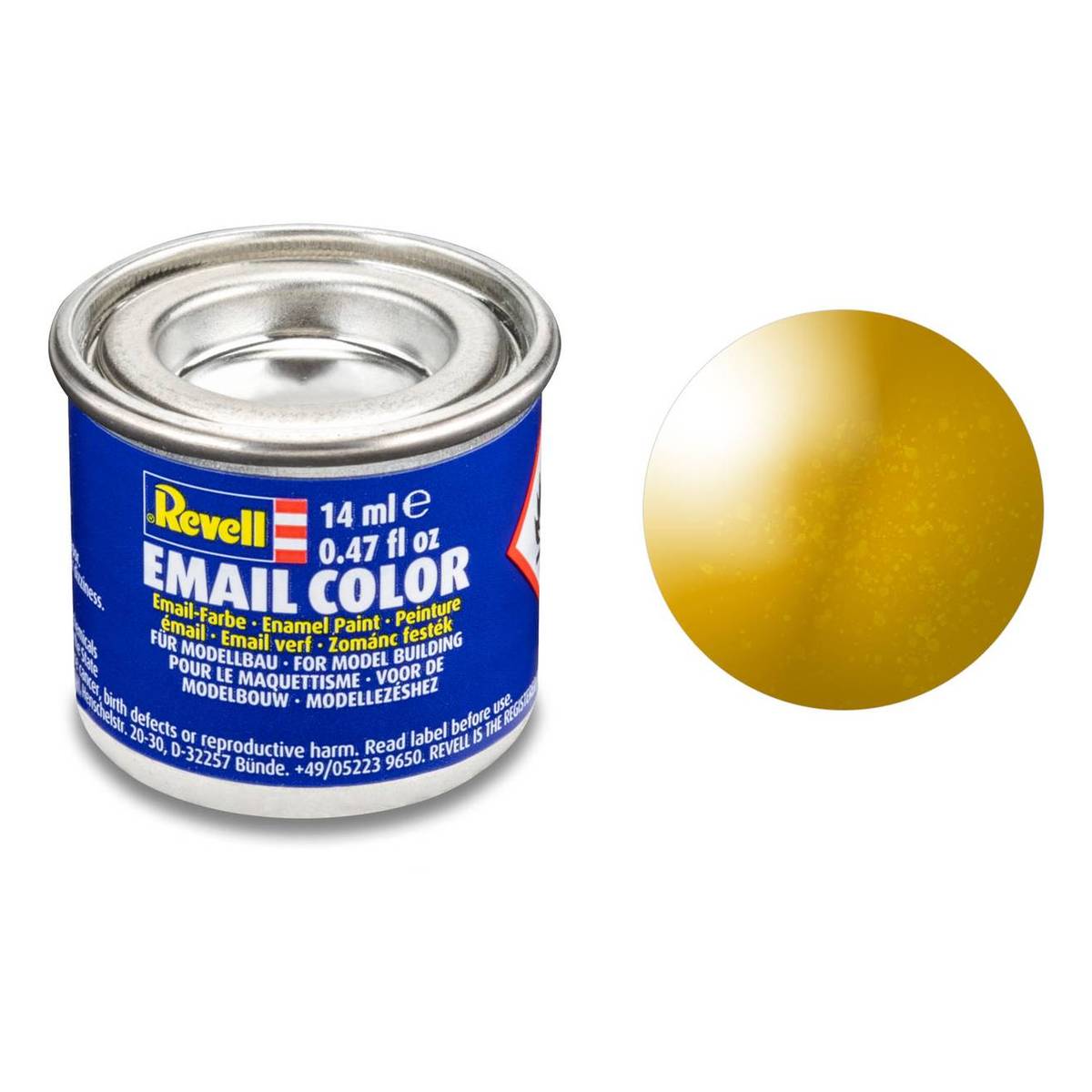 Revell Brass Metallic Enamel Paint 14ml (92) | Hobbycraft
