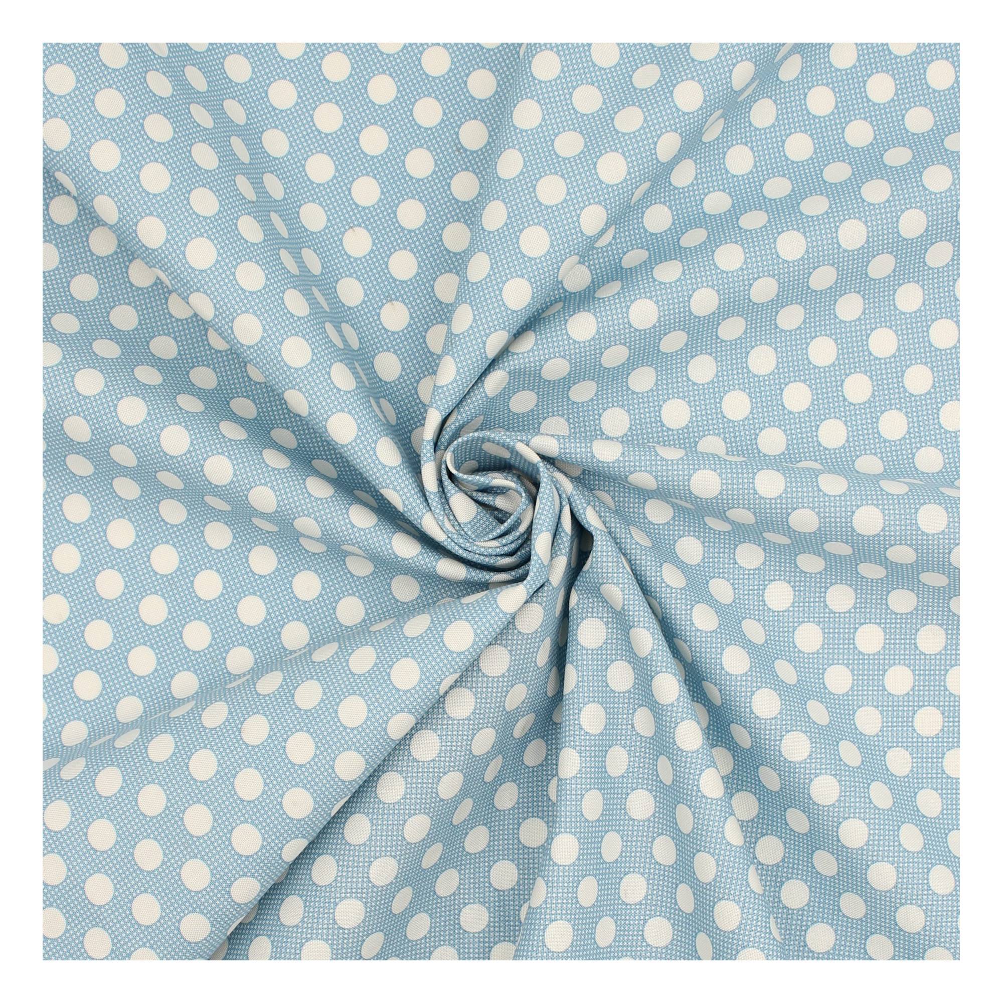 Blue Medium Dot Cotton Fabric by the Metre | Hobbycraft