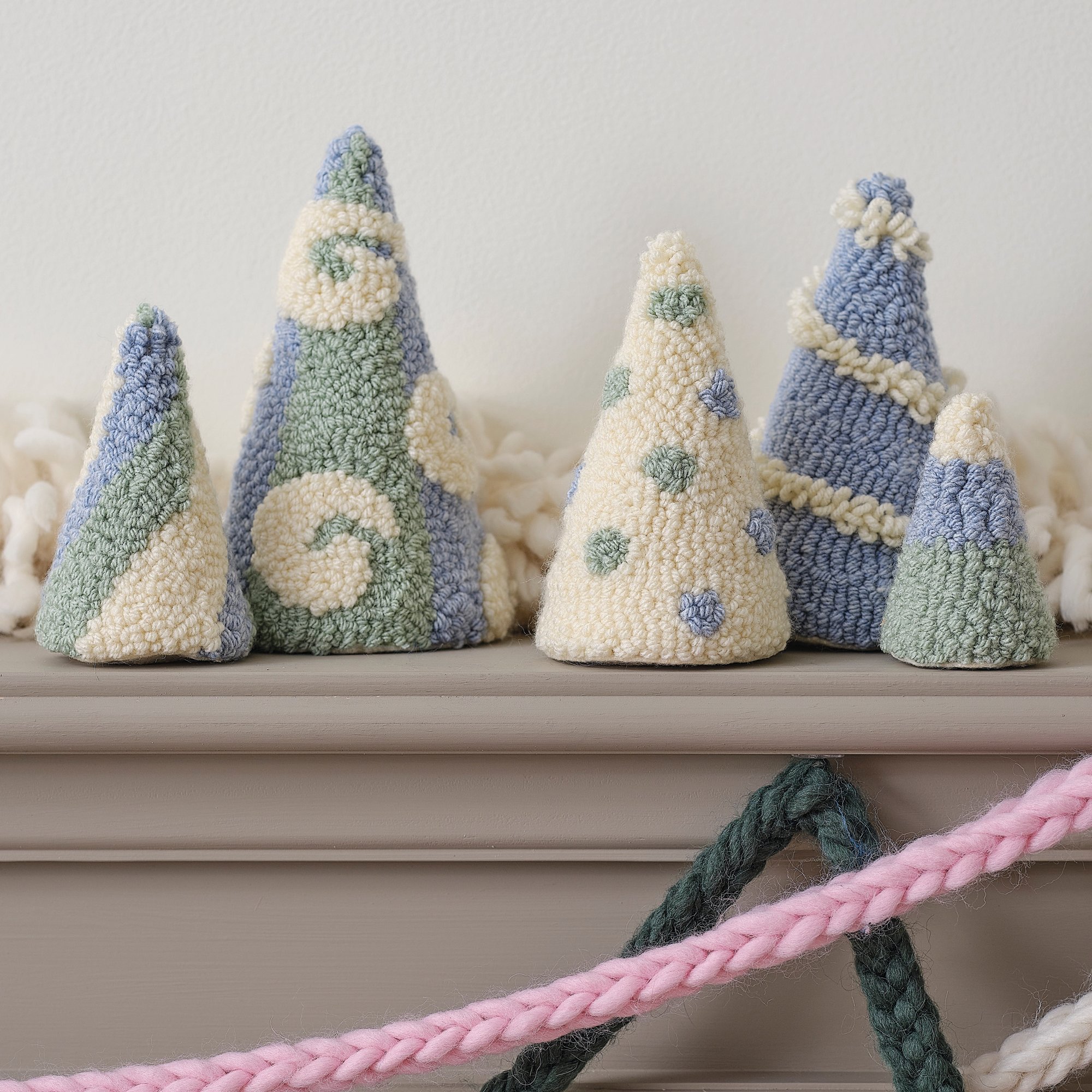 How to Make Punch Needle Winter Trees