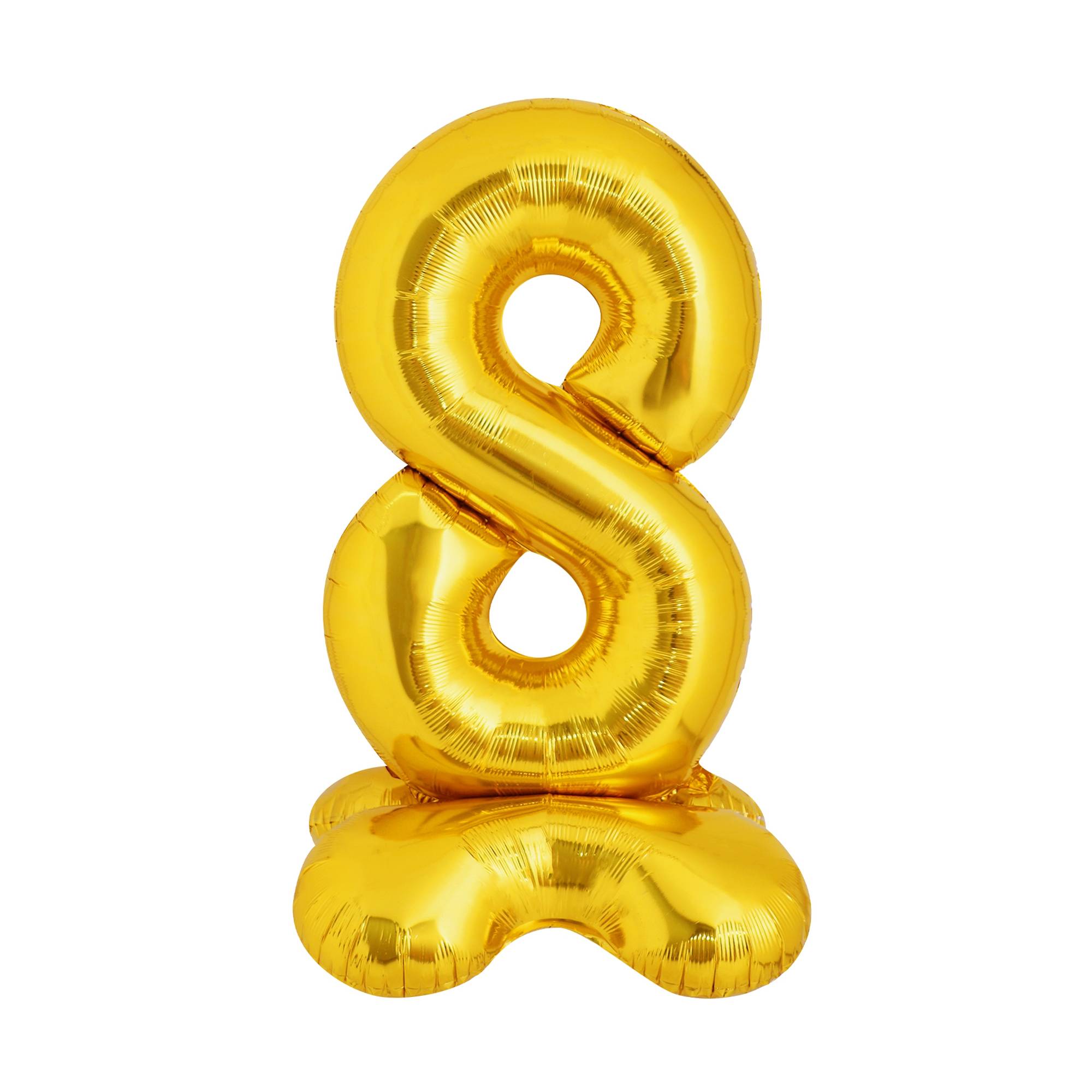 Standing Gold Number 8 Balloon 1m | Hobbycraft
