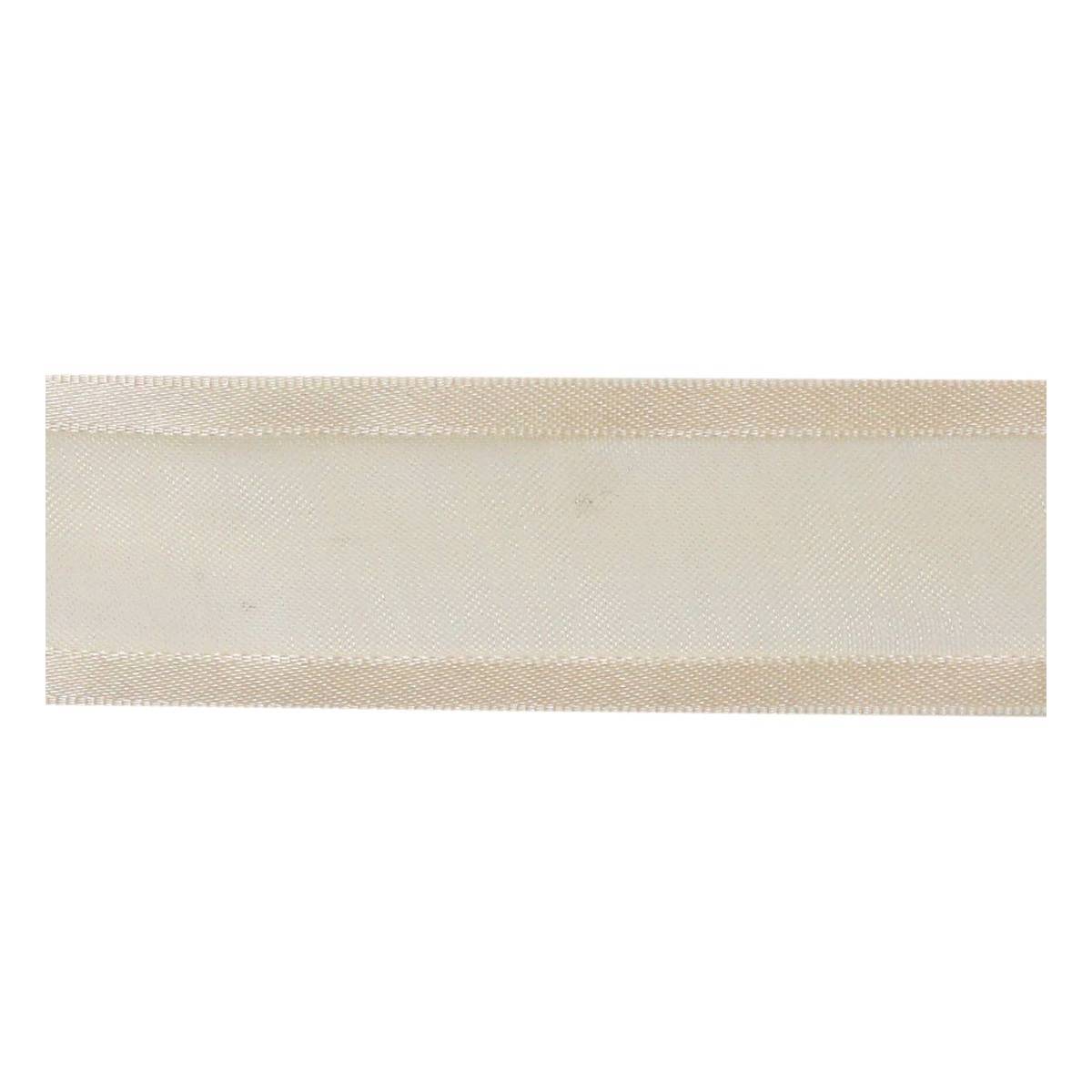 Ivory Organza Satin-Edged Ribbon 25mm x 4m | Hobbycraft