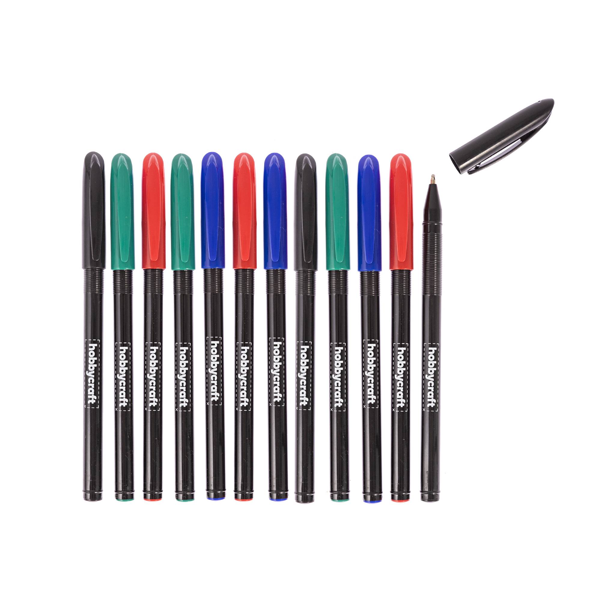 Assorted Ballpoint Pens 12 Pack | Hobbycraft