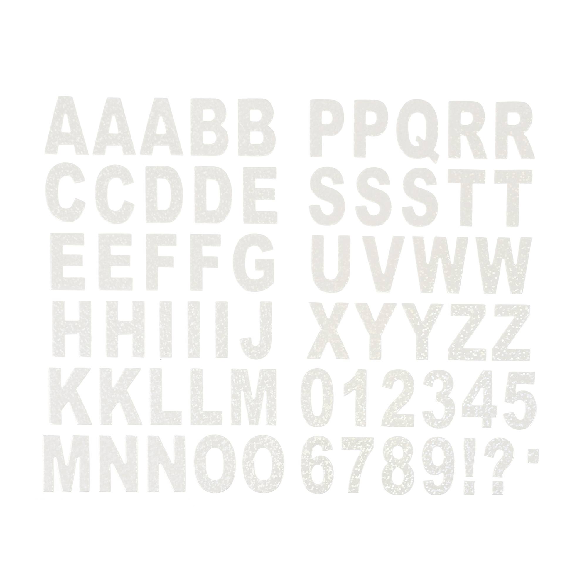 White Foil Chipboard Alphabet Stickers | Hobbycraft