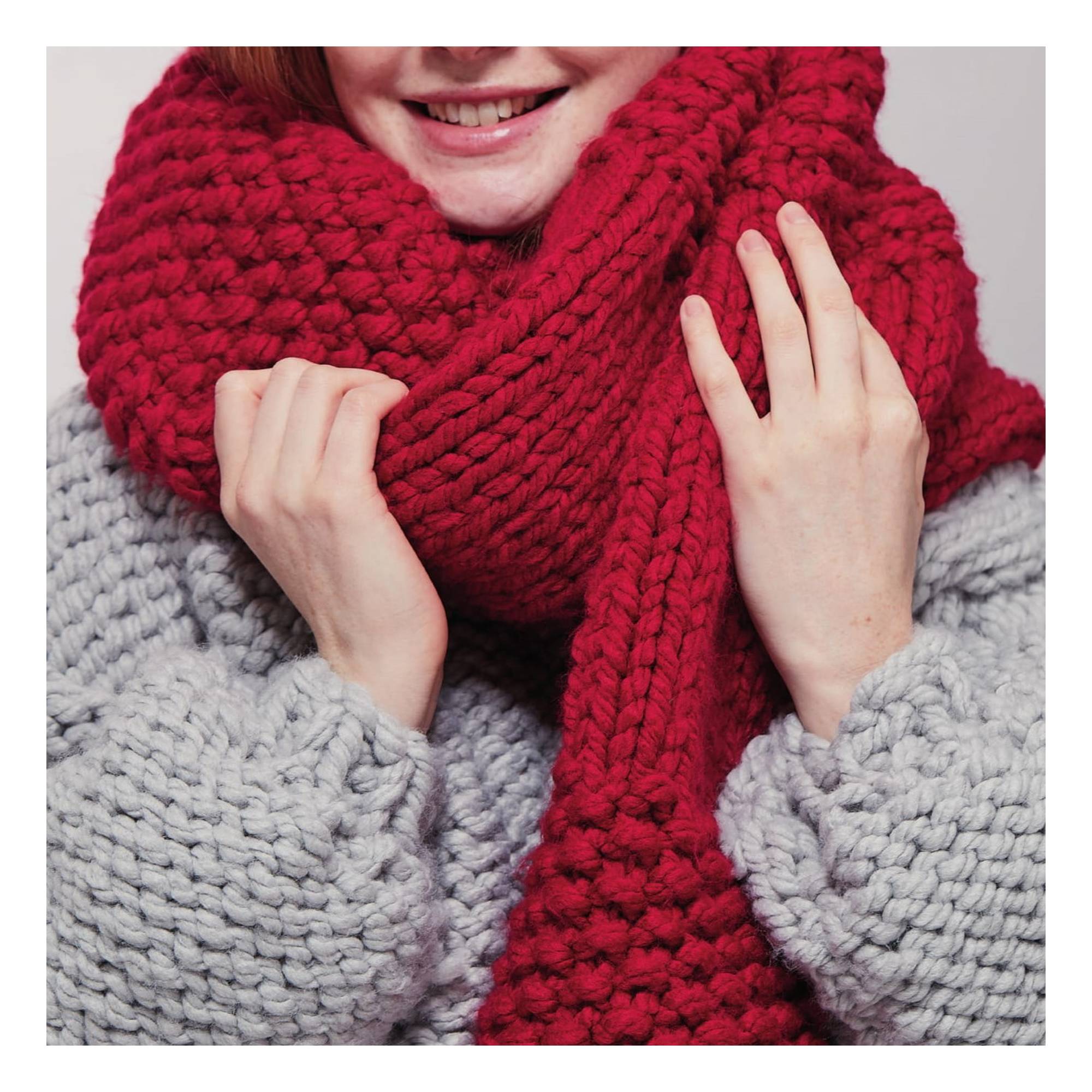 Knitcraft Oversized Moss Stitch Scarf Digital Pattern 0115 | Hobbycraft