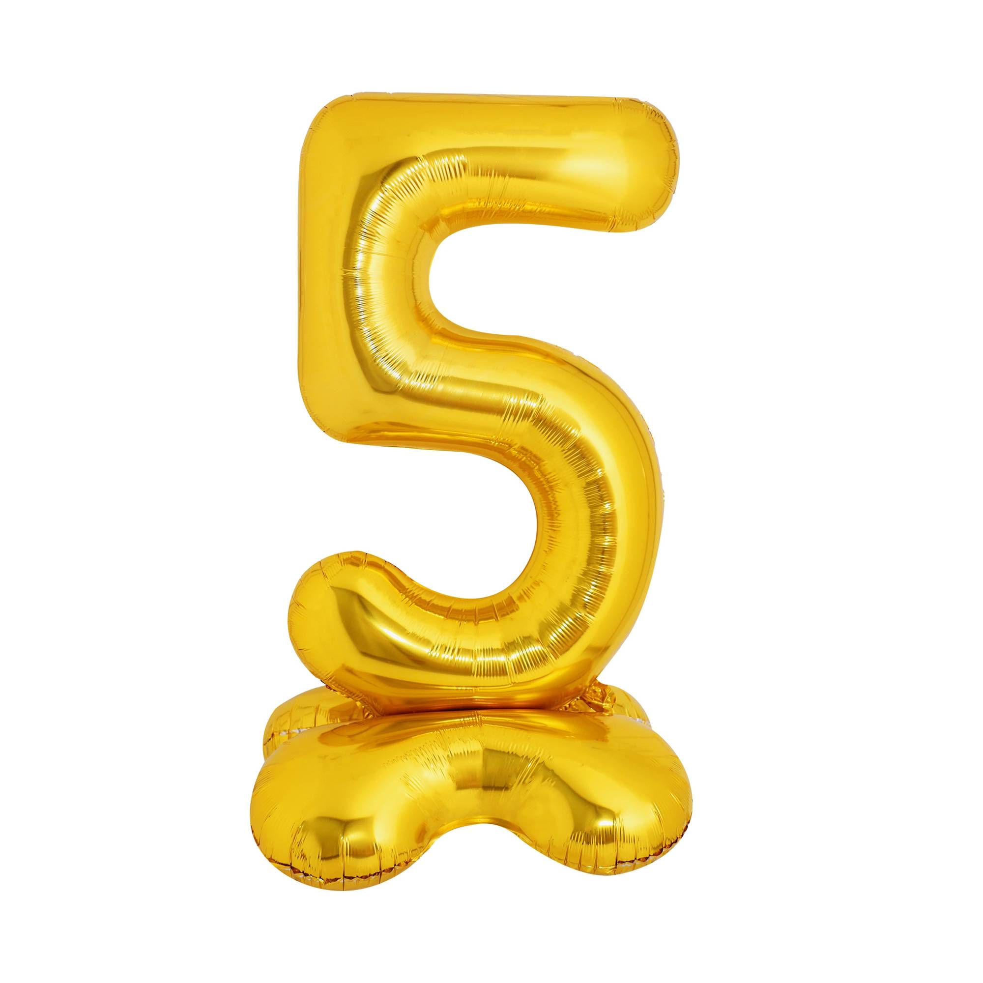 Standing Gold Number 5 Balloon 1m | Hobbycraft