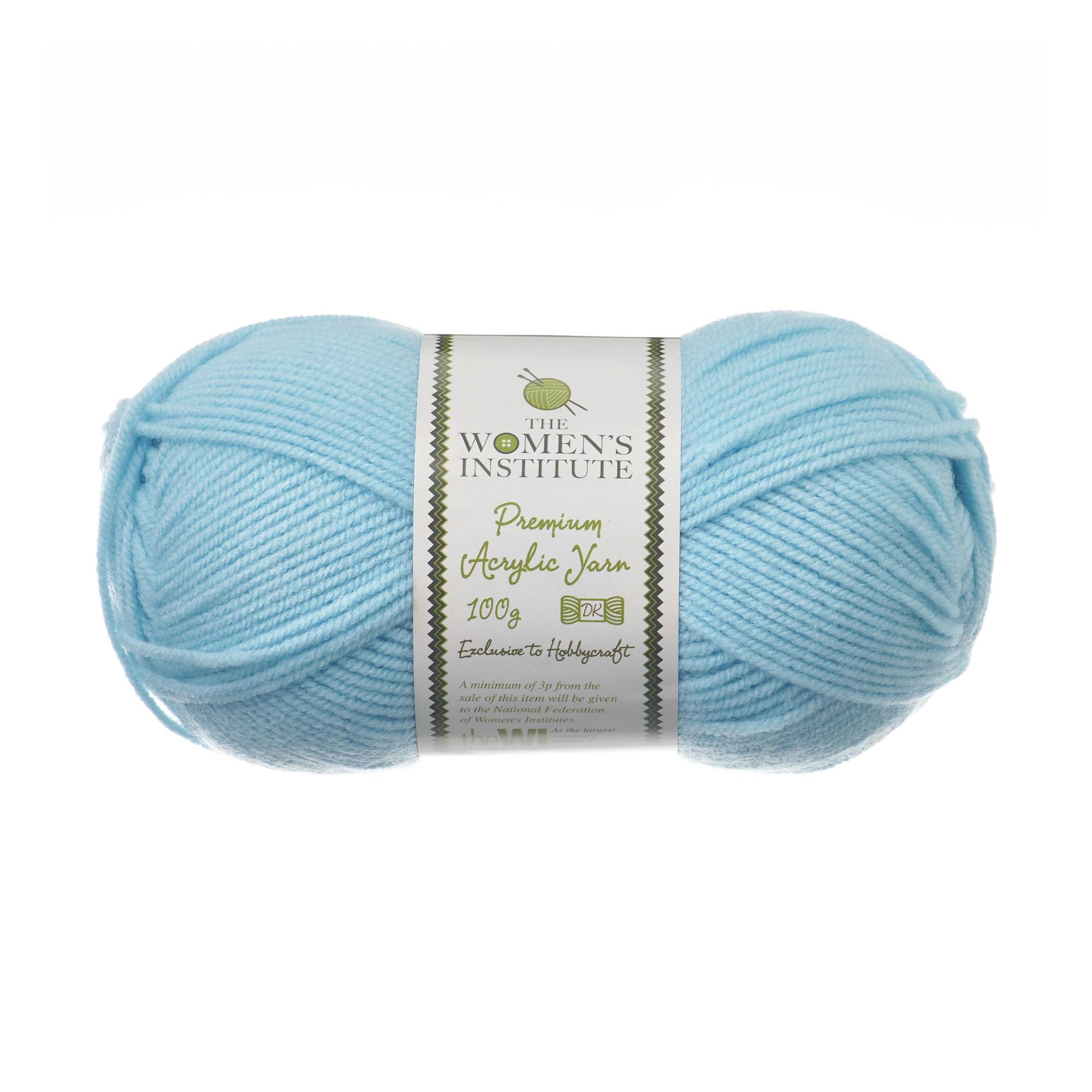 Women's Institute Soft Blue Premium Acrylic Yarn 100g | Hobbycraft