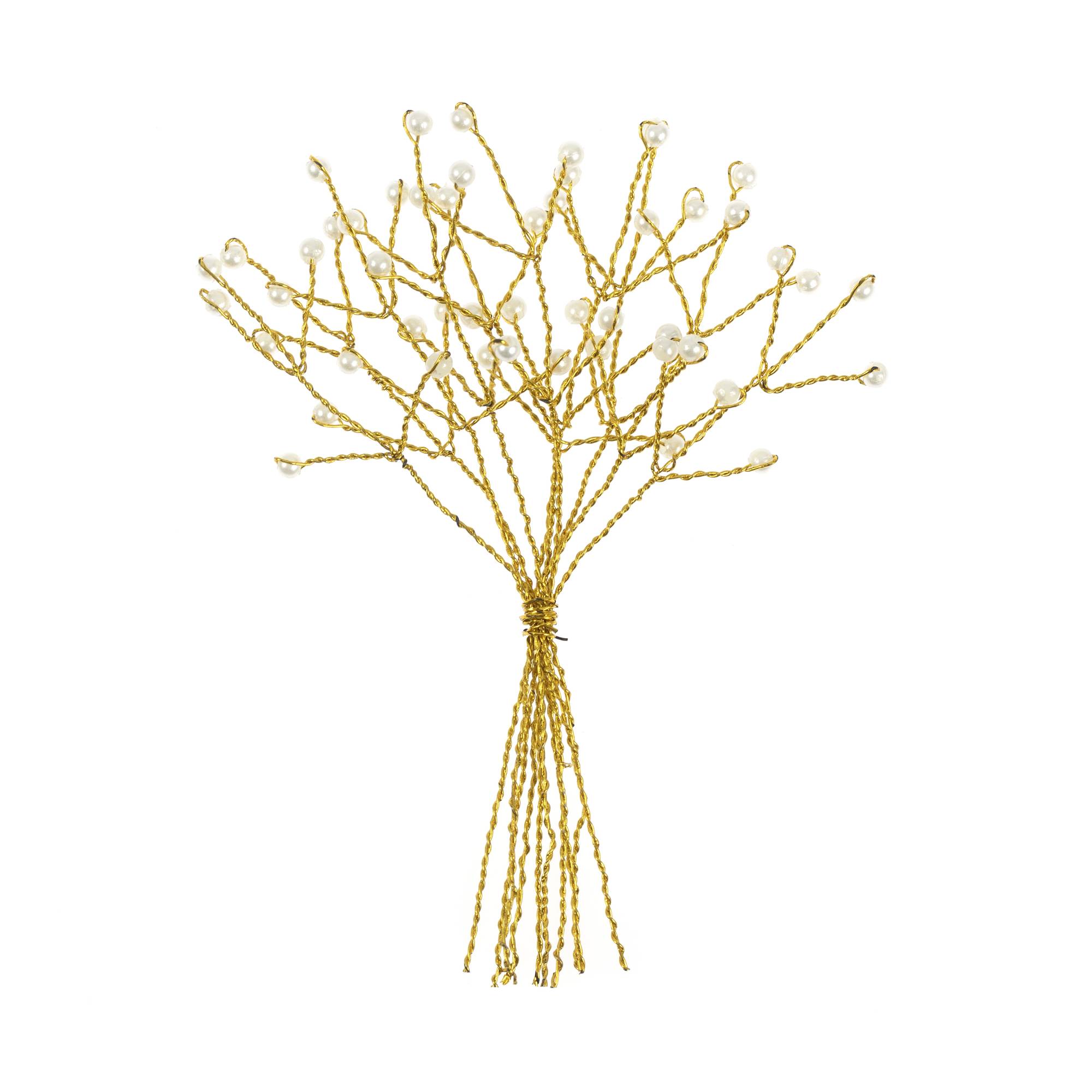 Gold Pearl Branch Wired Embellishments 10 Pack | Hobbycraft