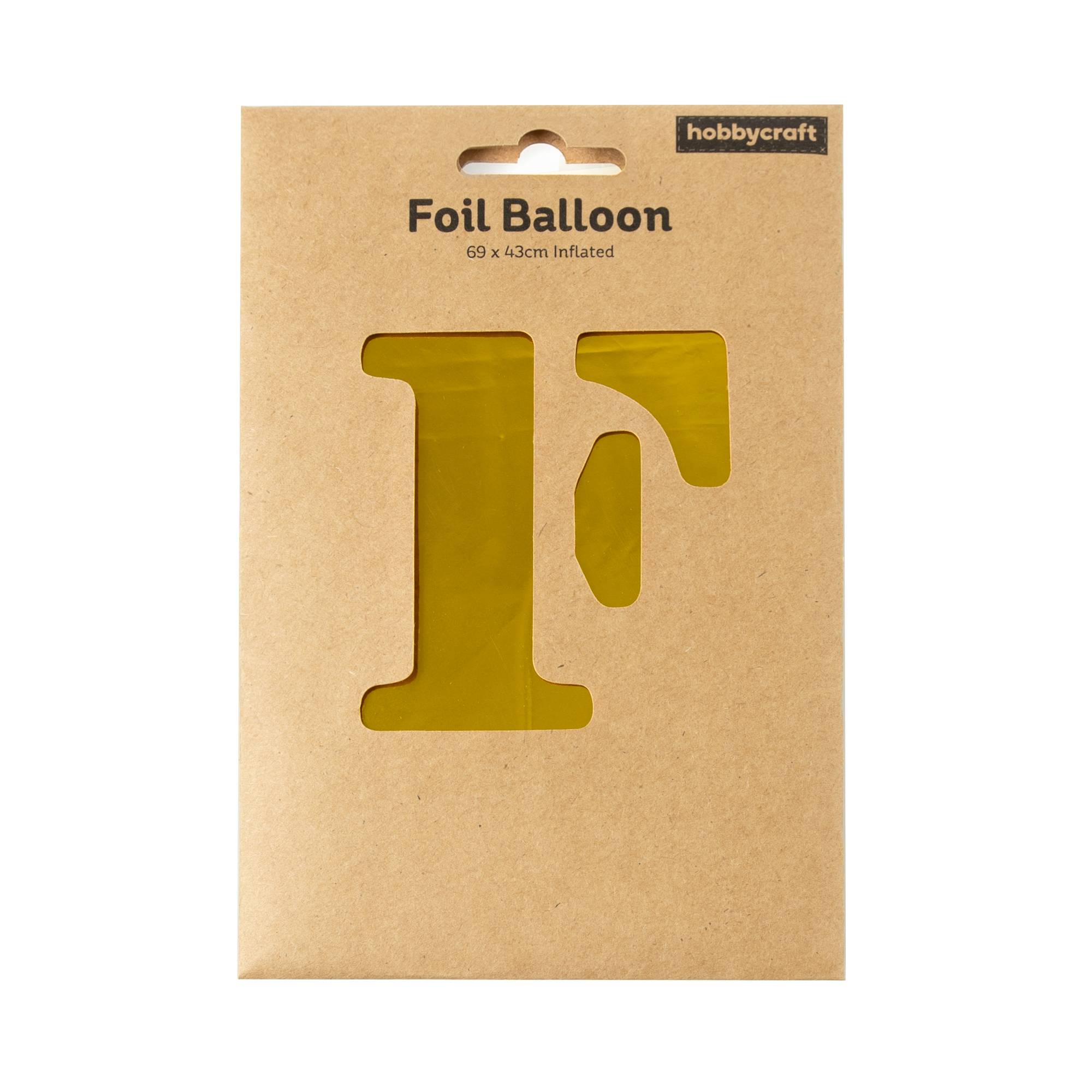 Extra Large Gold Foil Letter F Balloon | Hobbycraft
