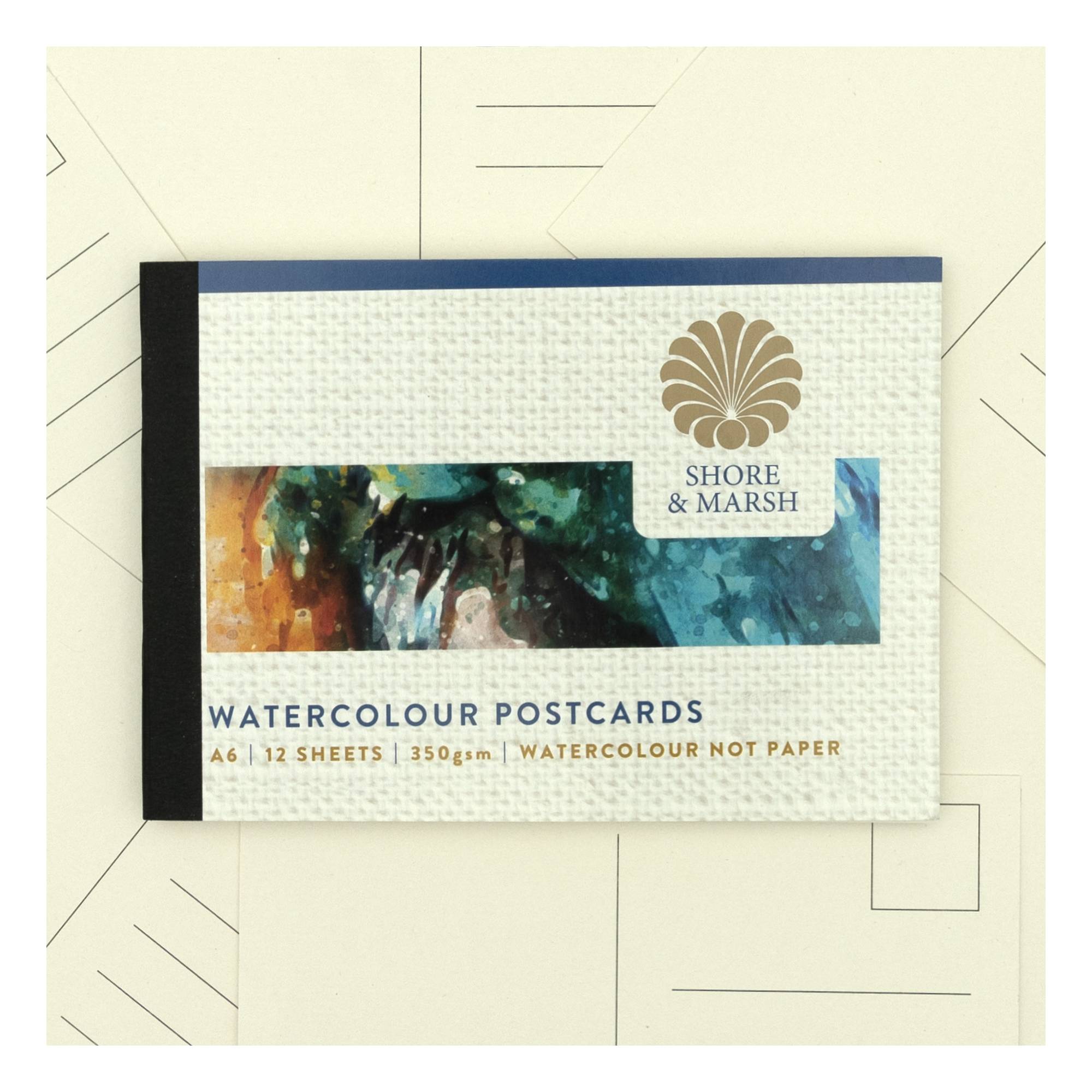 Shore & Marsh Watercolour NOT Postcards A6 12 Pack | Hobbycraft