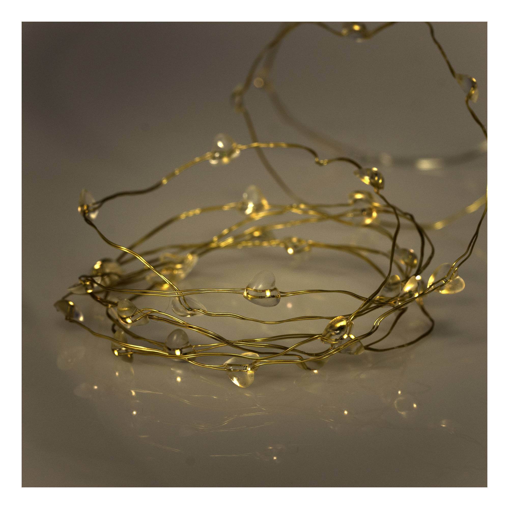 LED Heart Lights 2.45m | Hobbycraft