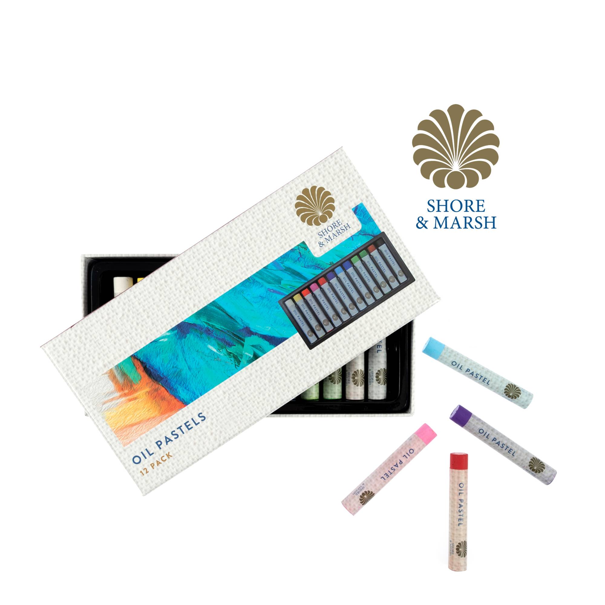 Shore & Marsh Oil Pastel Set 12 Pack | Hobbycraft
