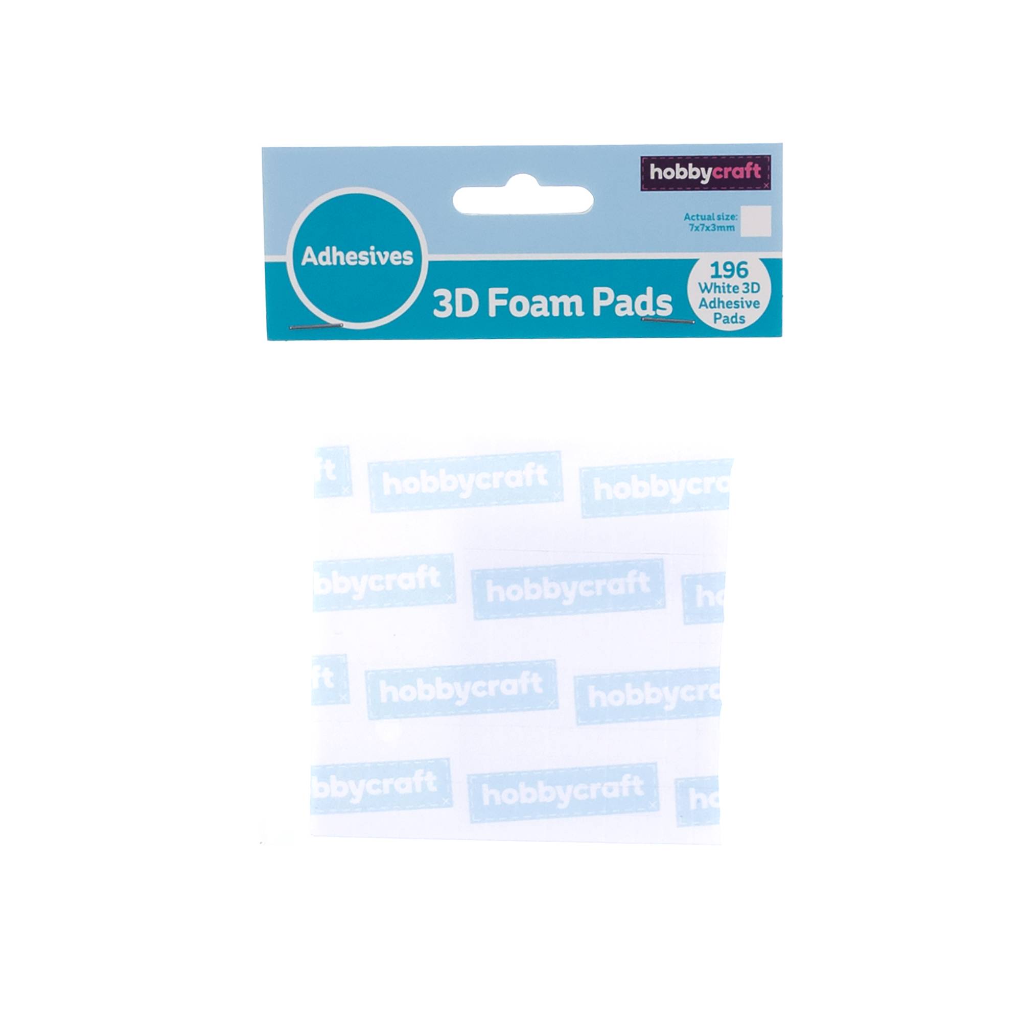 Adhesive Foam Pads 7mm x 7mm x 3mm 196 Pack | Hobbycraft