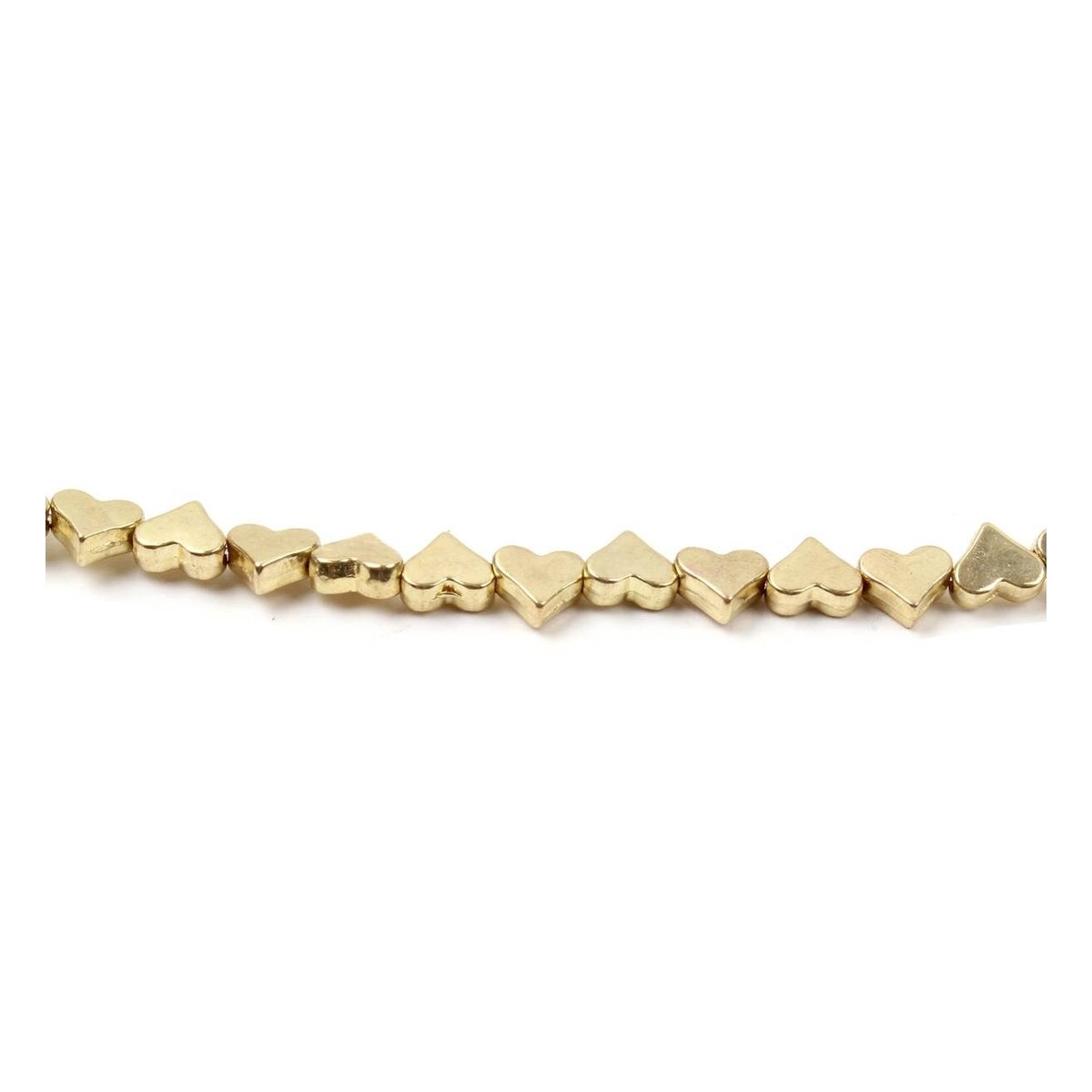Gold Alloy Heart Bead String 23 Pieces | Hobbycraft