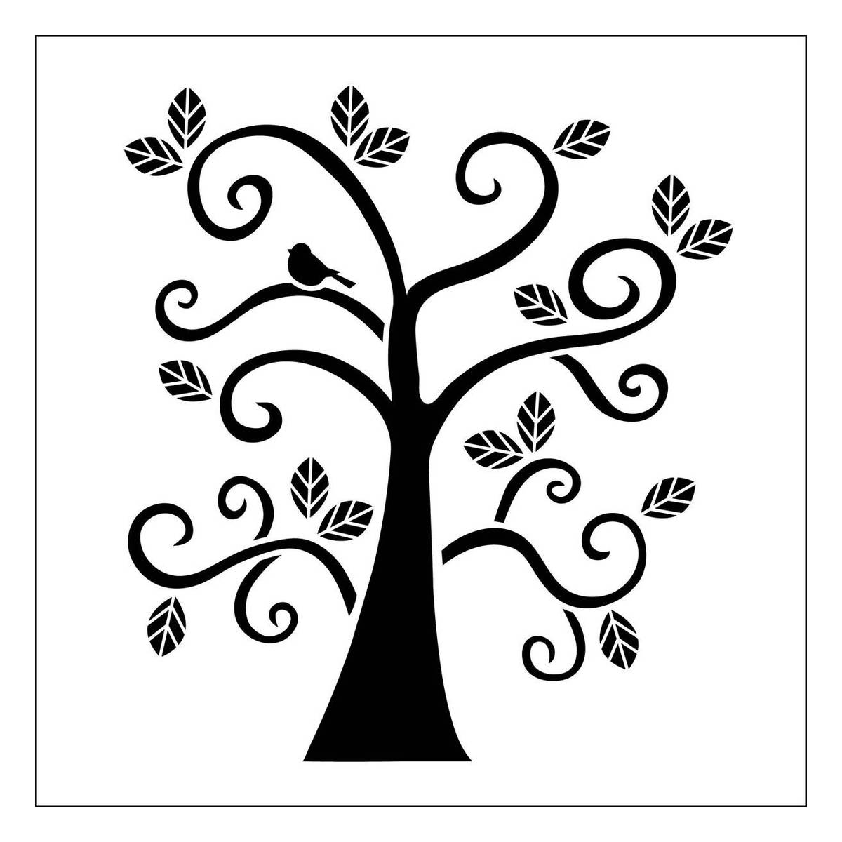 FolkArt Curly Tree Laser Stencil | Hobbycraft