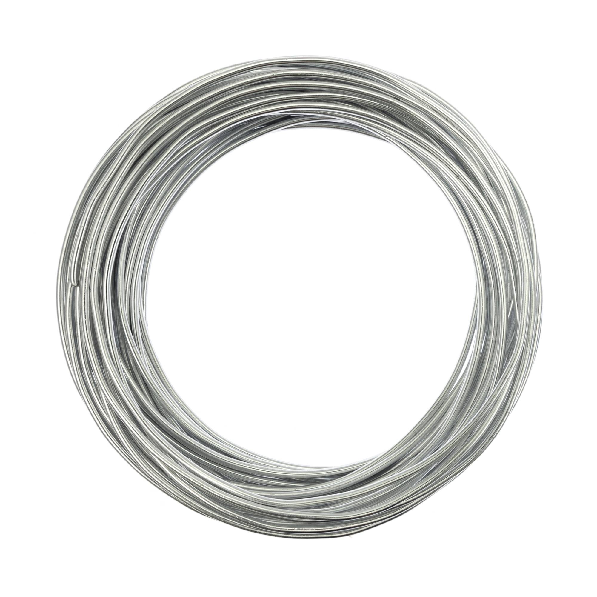 Silver Aluminium Wire 2mm x 11.5m | Hobbycraft