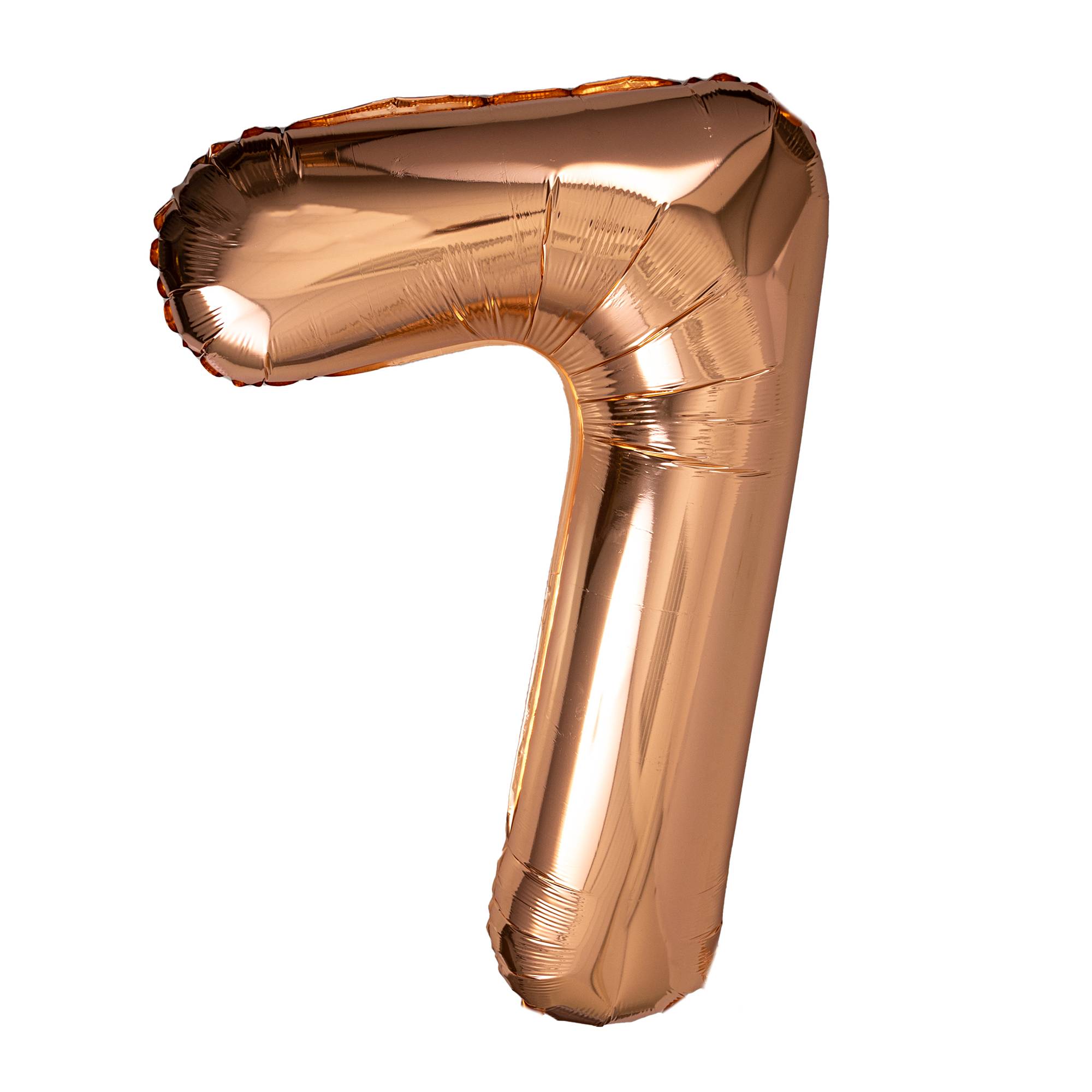 Extra Large Rose Gold Foil Number 7 Balloon | Hobbycraft