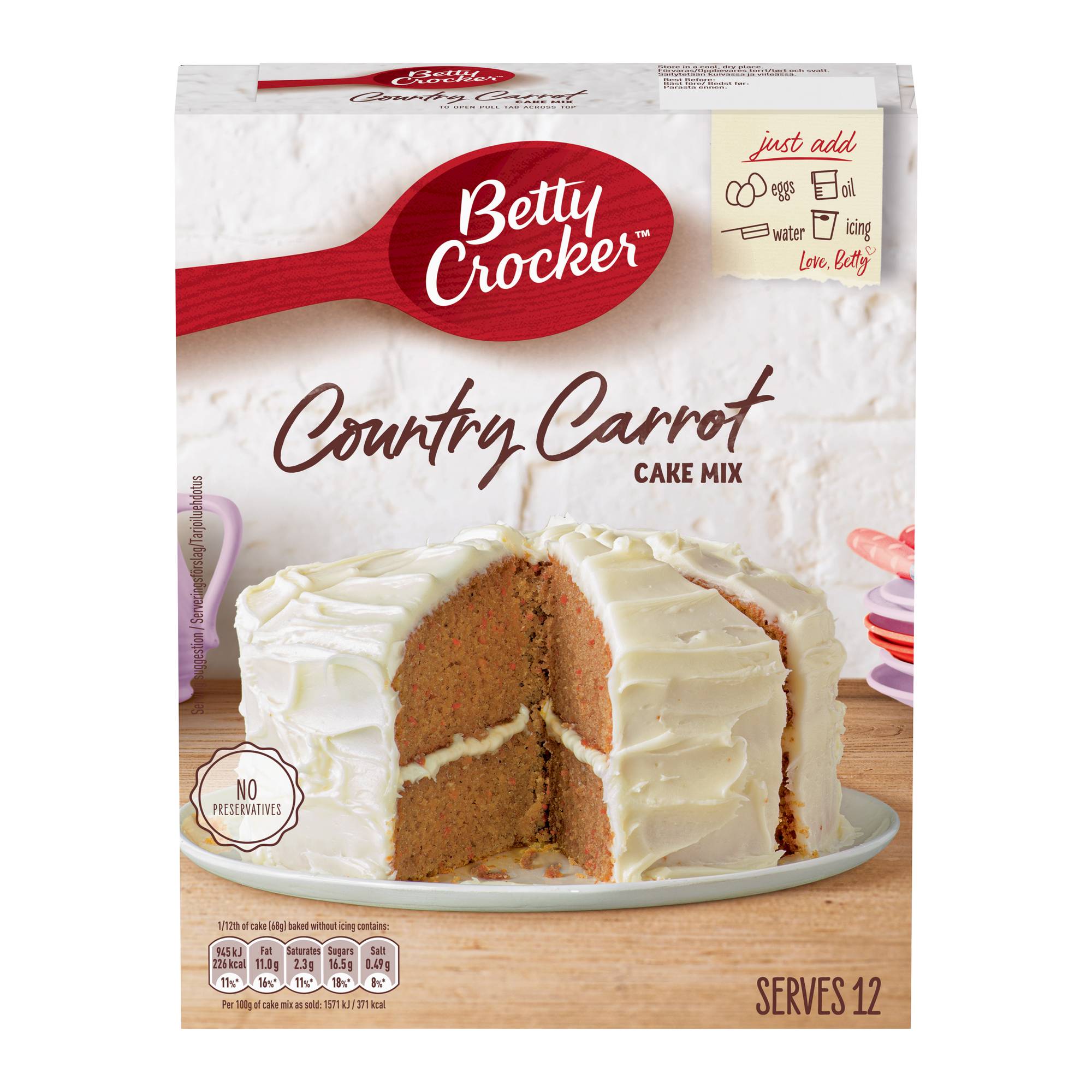 Betty Crocker Country Carrot Cake Mix 425g | Hobbycraft