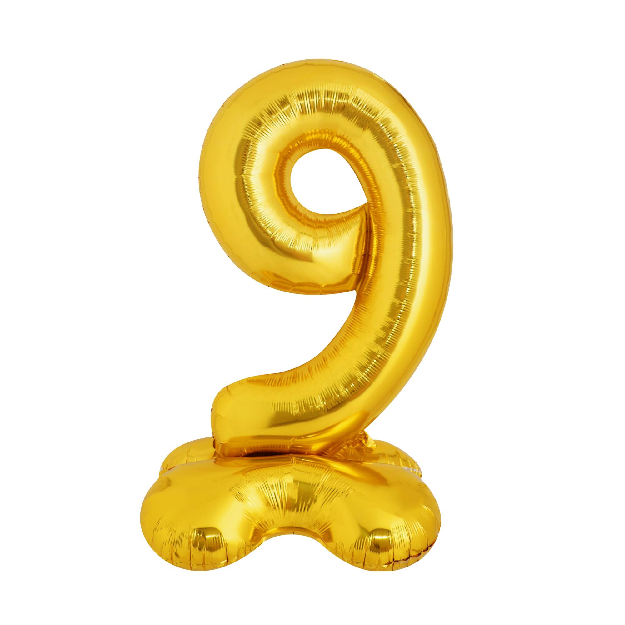 Standing Gold Number 9 Balloon 1m | Hobbycraft