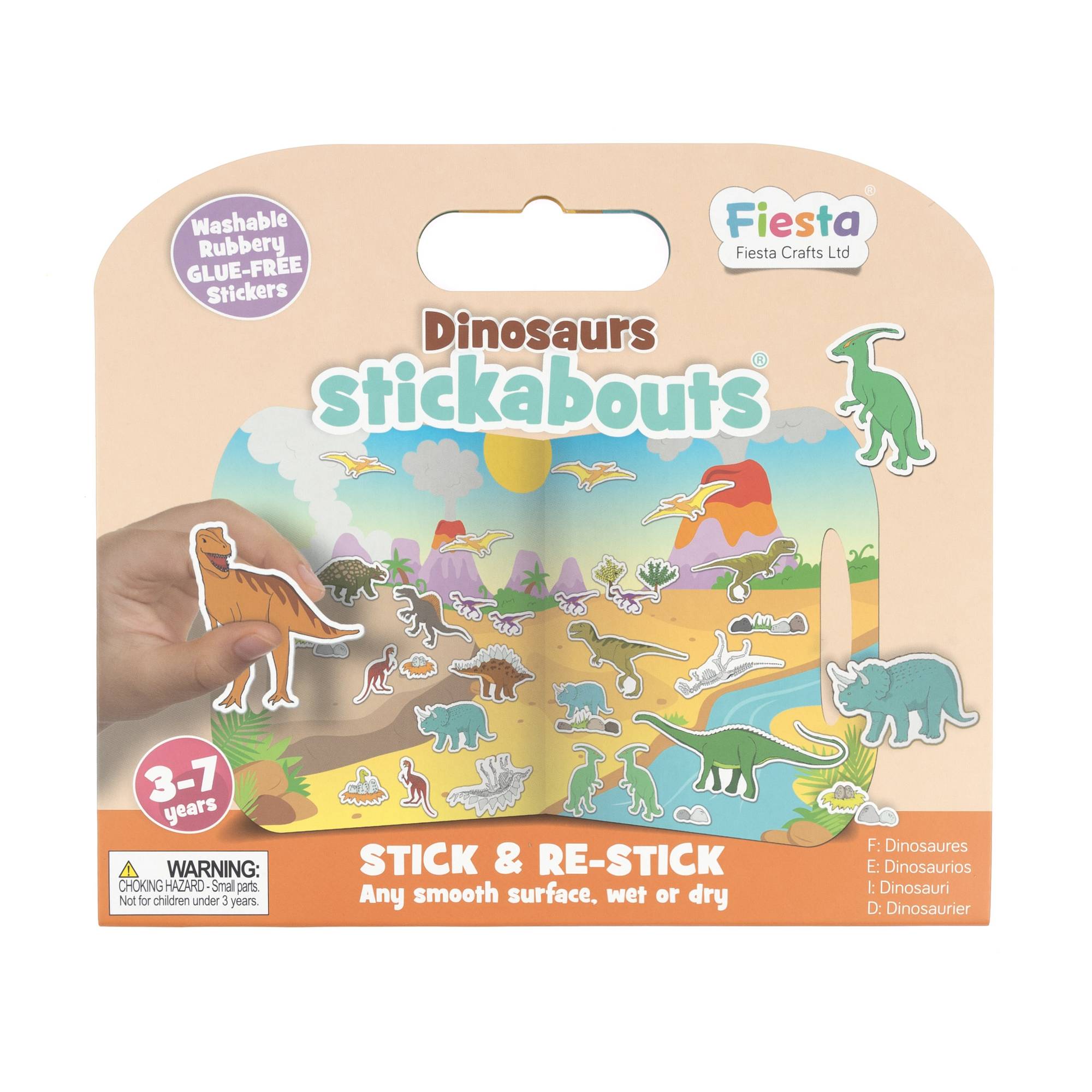 Dinosaur Stickabouts Reusable Stickers | Hobbycraft