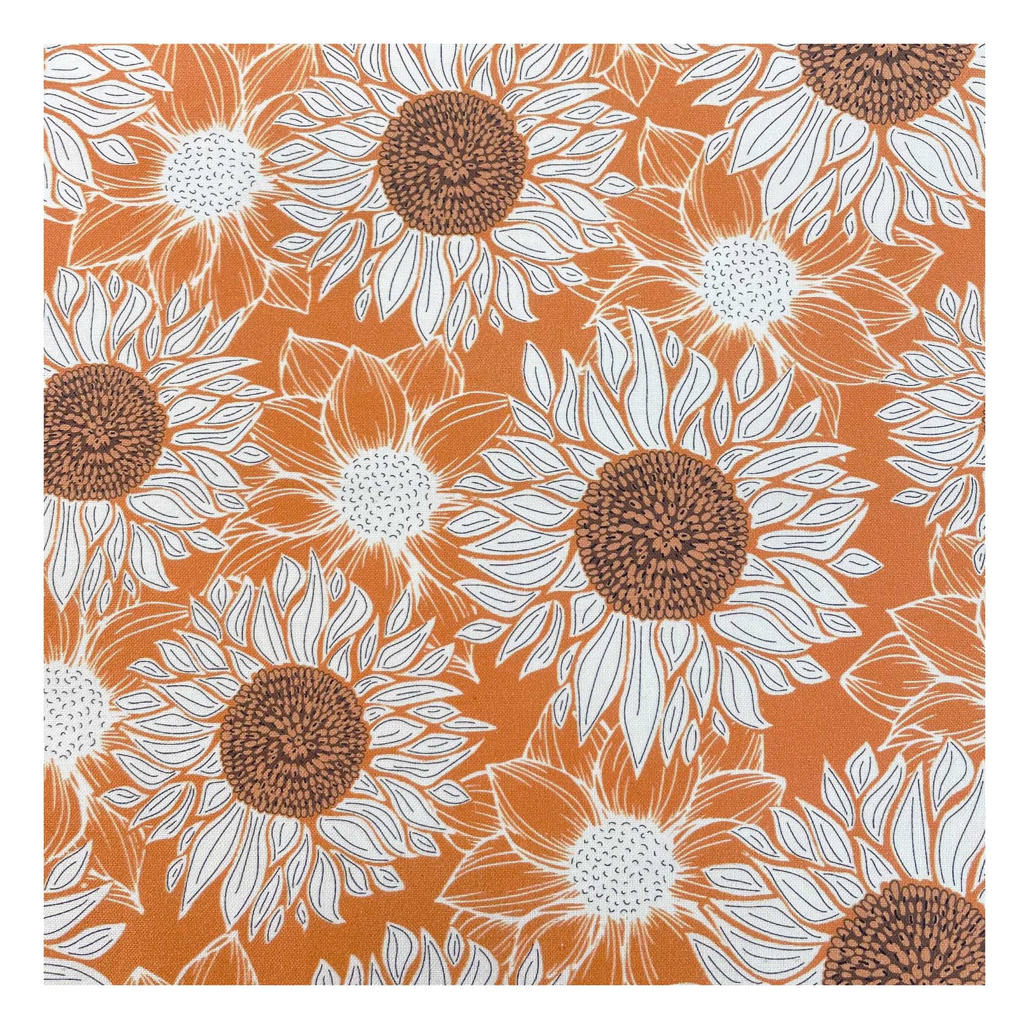 WI Gold Sunflower Cotton Fabric by the Metre | Hobbycraft