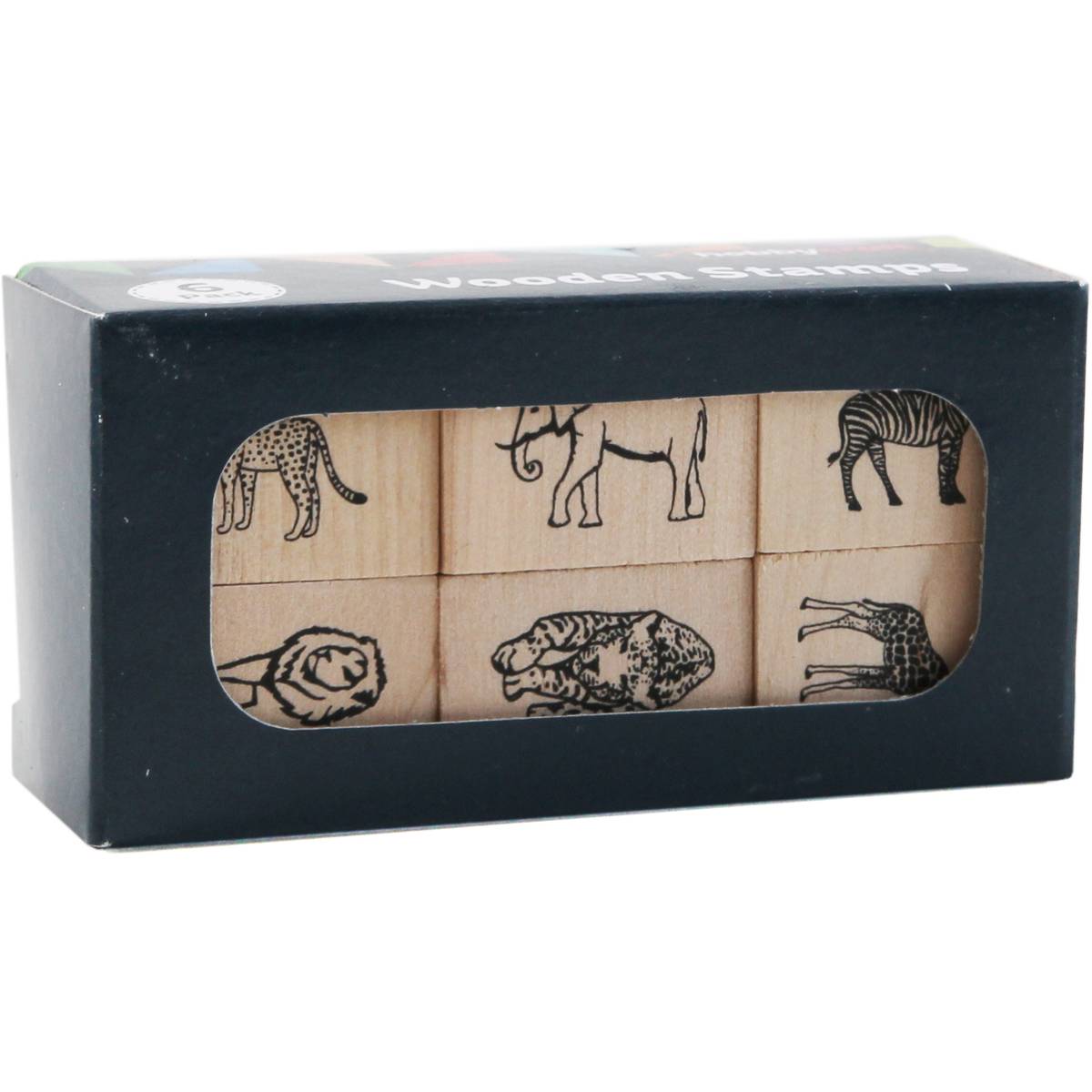 Safari Wooden Stamp Set 6 Pieces | Hobbycraft
