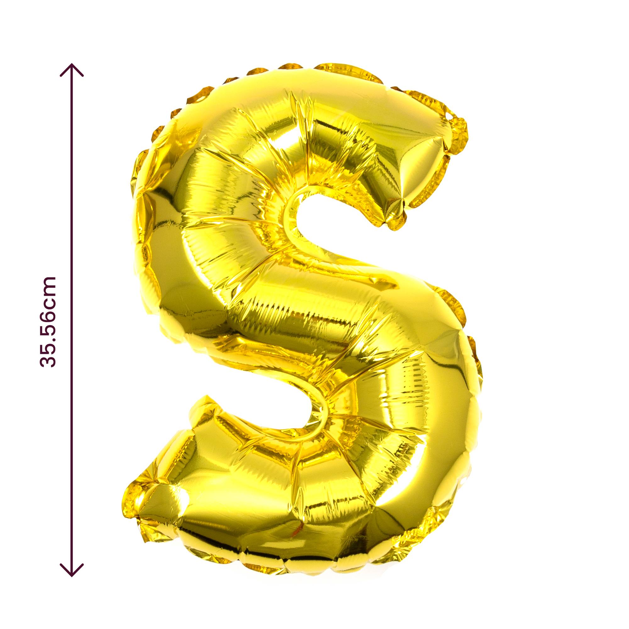 Gold Foil Letter S Balloon | Hobbycraft