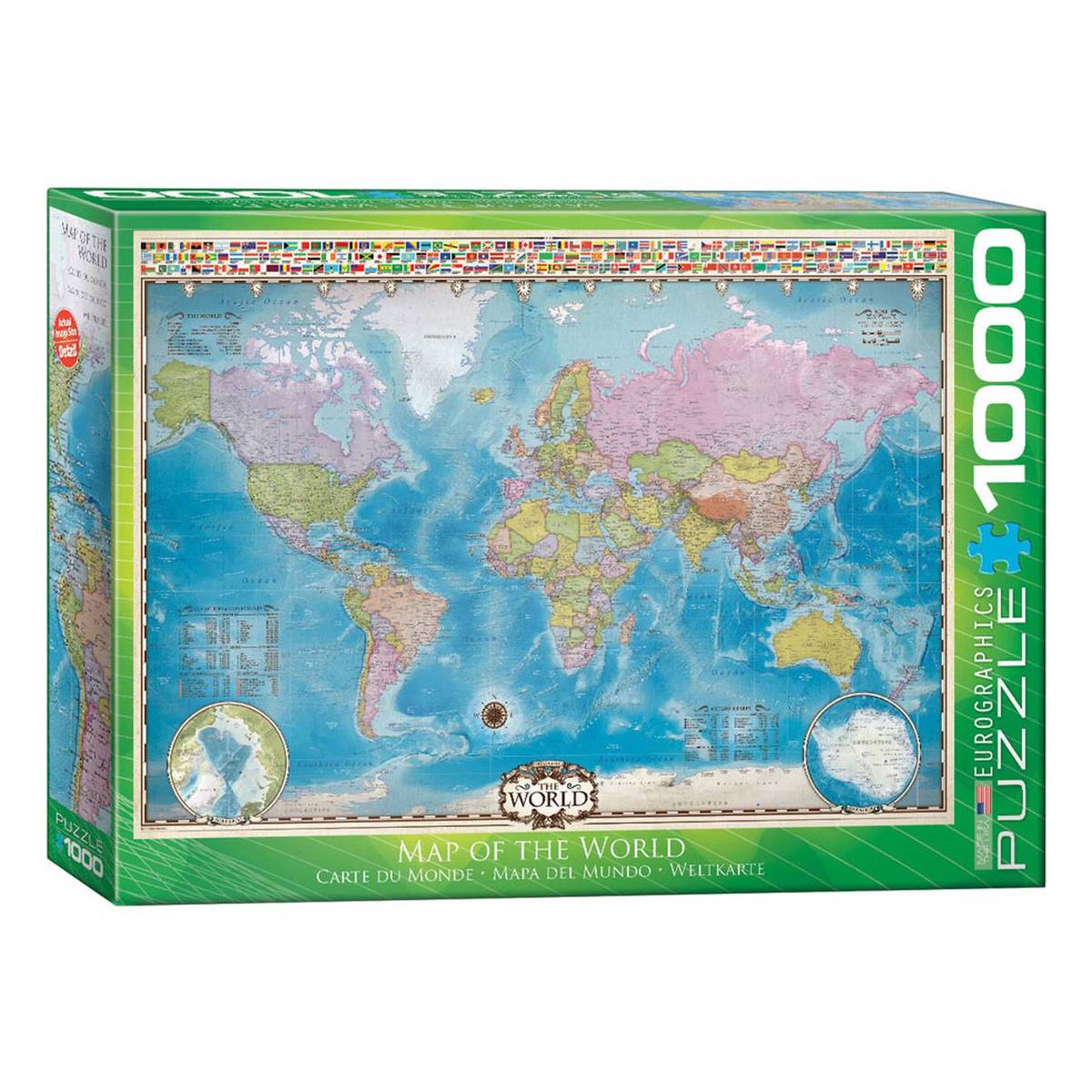 Eurographics Map of the World Jigsaw Puzzle 1000 Pieces | Hobbycraft