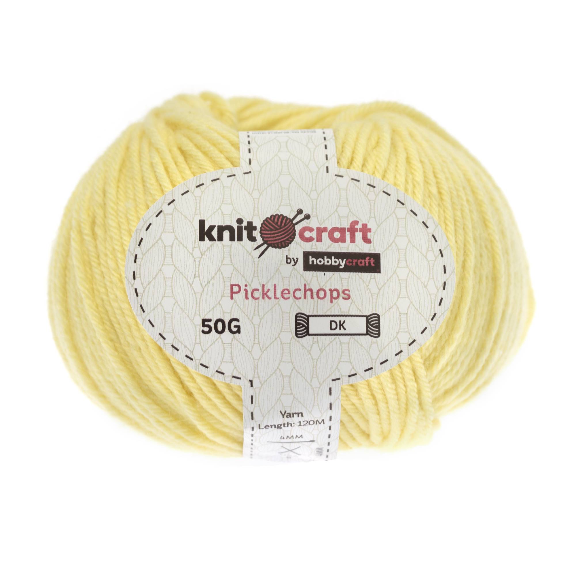 Knitcraft Pale Yellow Picklechops DK Yarn 50g | Hobbycraft