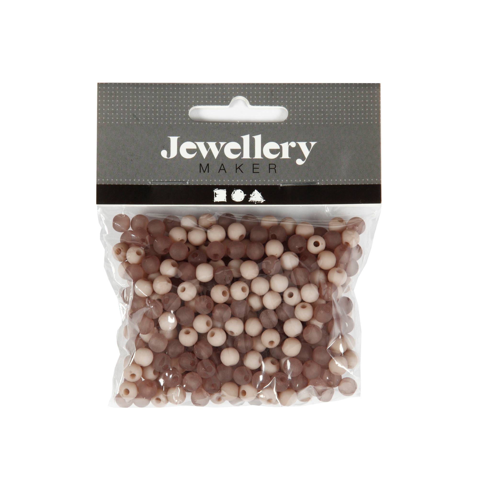 Light Grey Round Plastic Beads 6mm 40g | Hobbycraft
