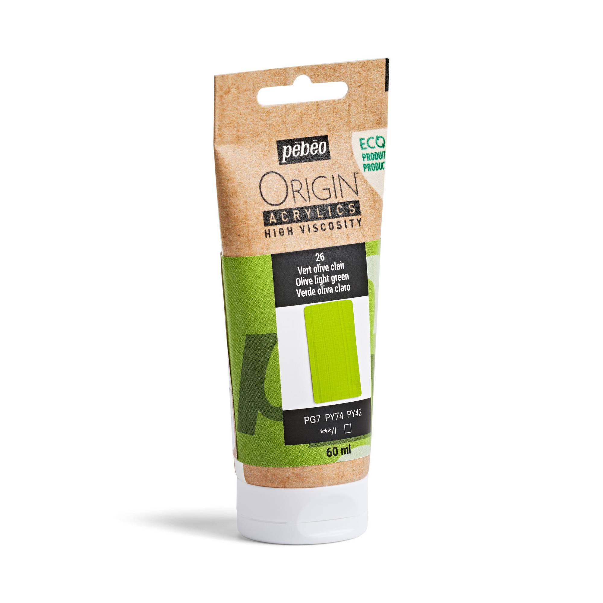 Pebeo Origin Olive Green Acrylic Paint 60ml | Hobbycraft