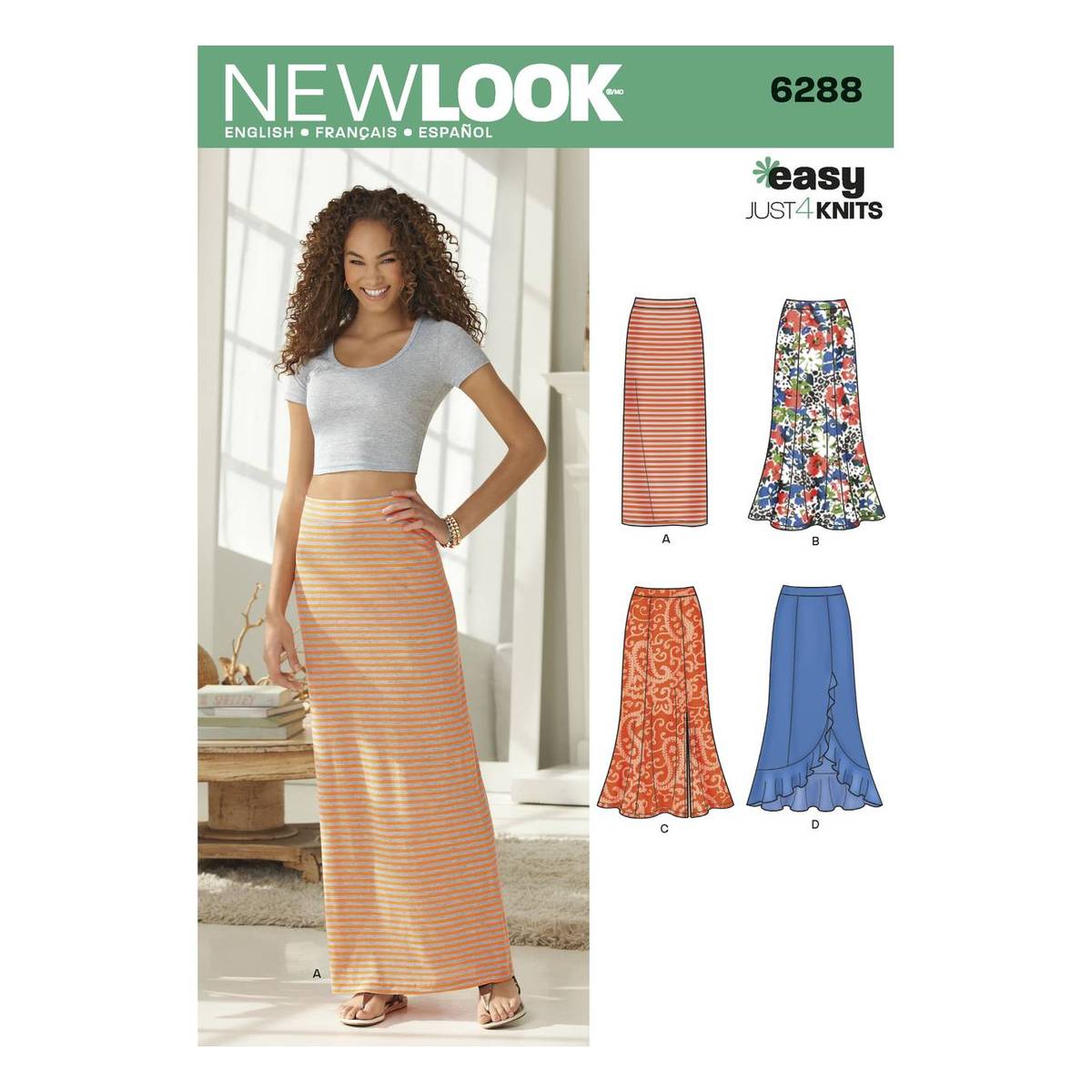 New Look Women's Knit Skirts Sewing Pattern 6288 | Hobbycraft