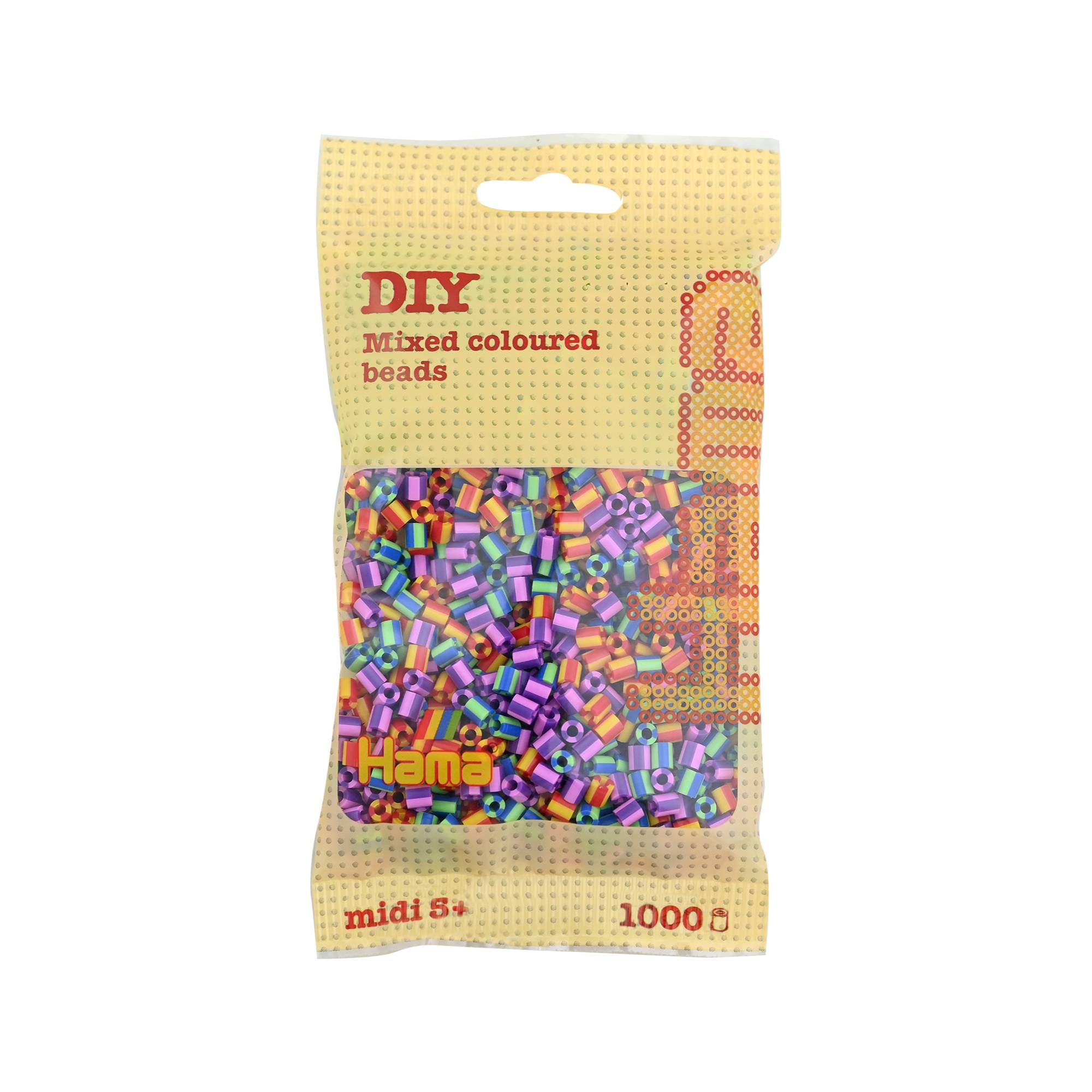 Hama Mixed Striped Beads 1000 Pack | Hobbycraft