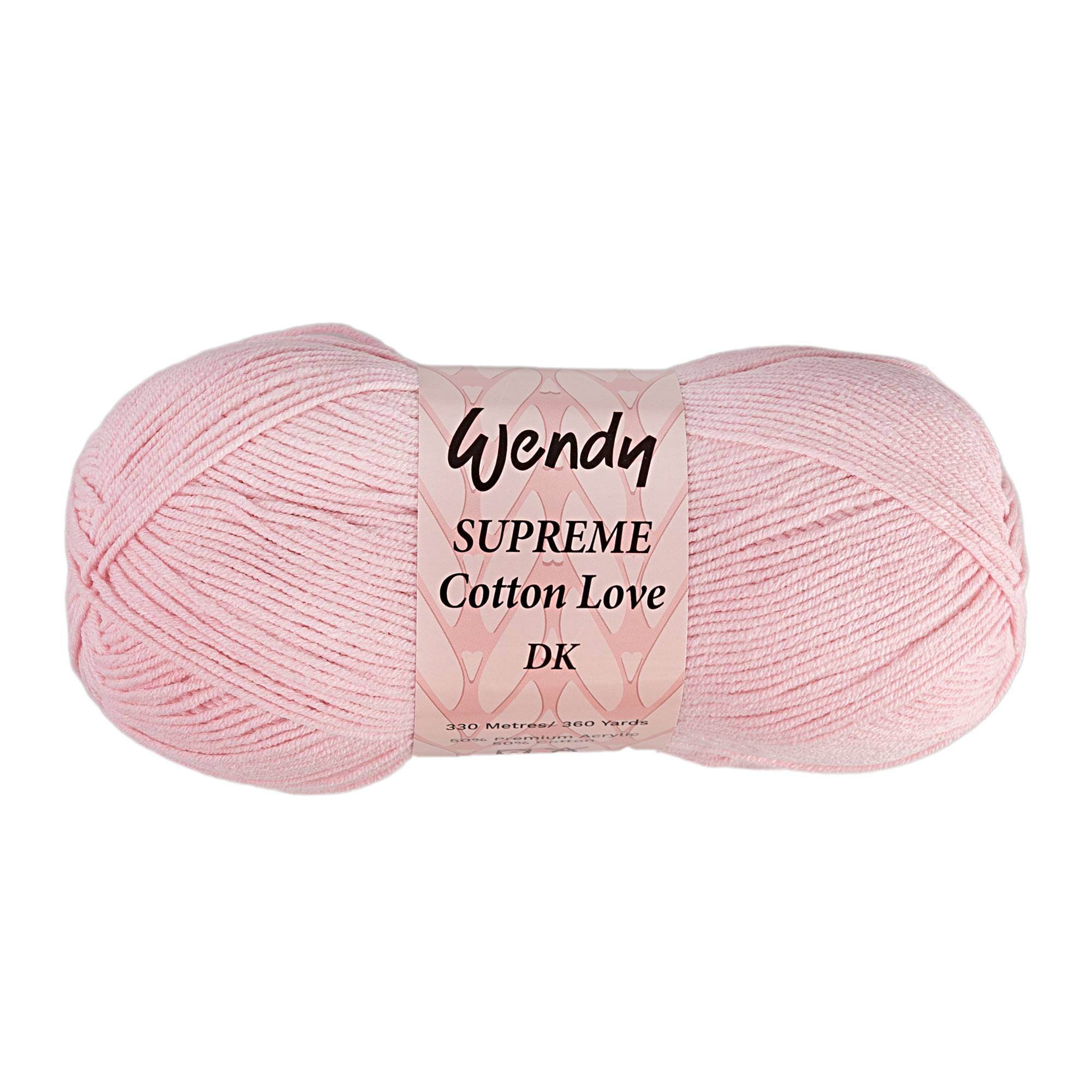 Wendy Pink Supreme Cotton Love DK Yarn 100g | Hobbycraft