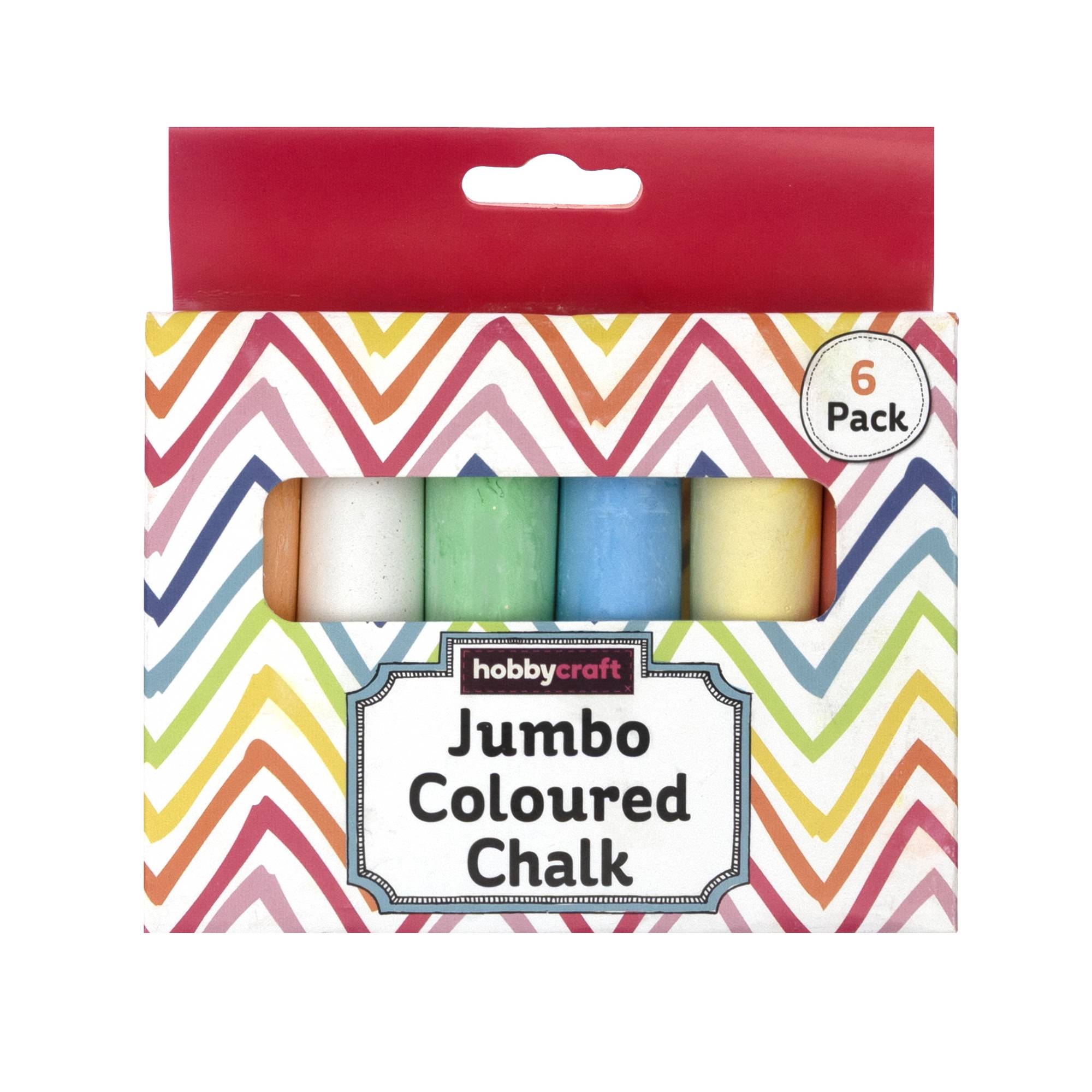 Jumbo Coloured Chalks 6 Pack | Hobbycraft
