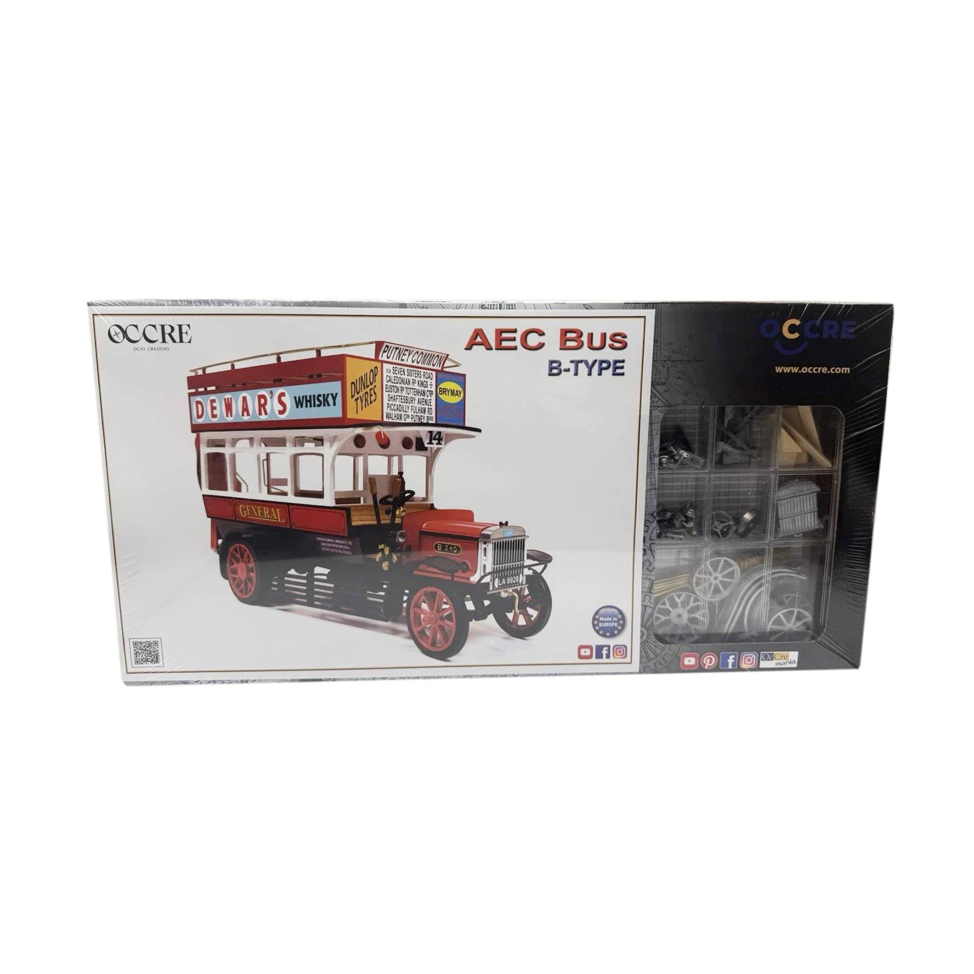 OcCre AEC Bus B-Type Wooden Model Kit 1:24 | Hobbycraft