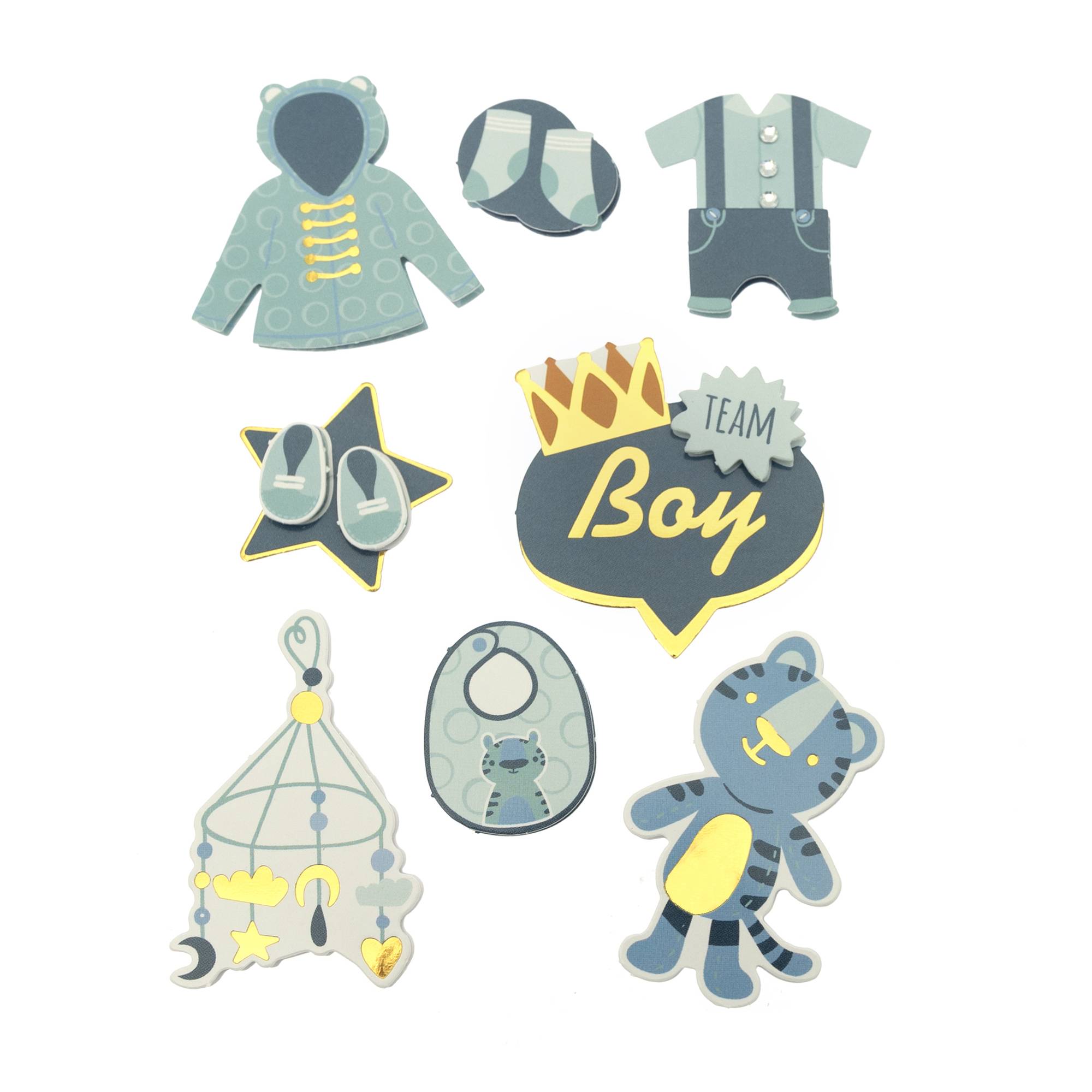 Baby Blue Card Toppers 8 Pack | Hobbycraft