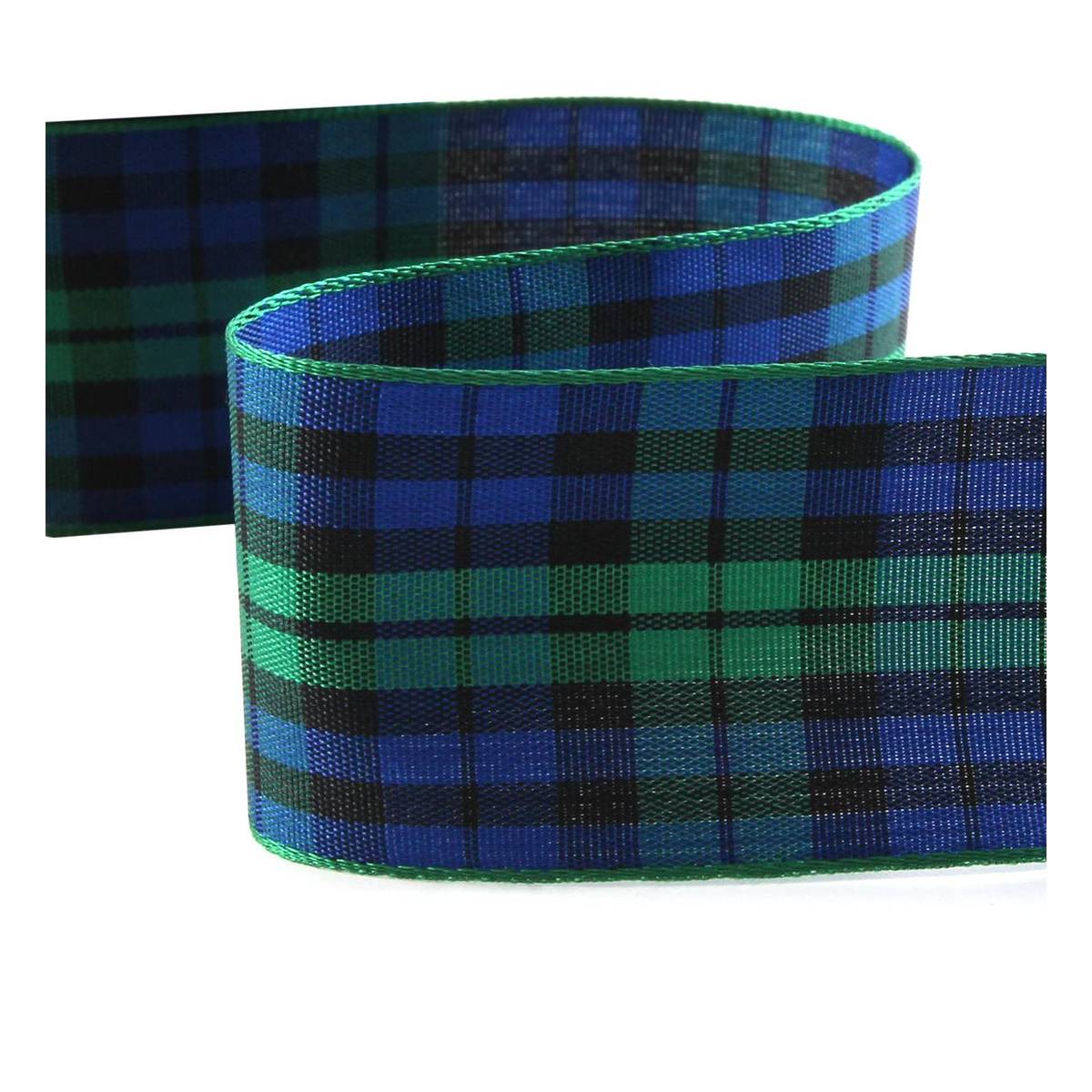 Blue Tartan Ribbon 36mm x 5m | Hobbycraft