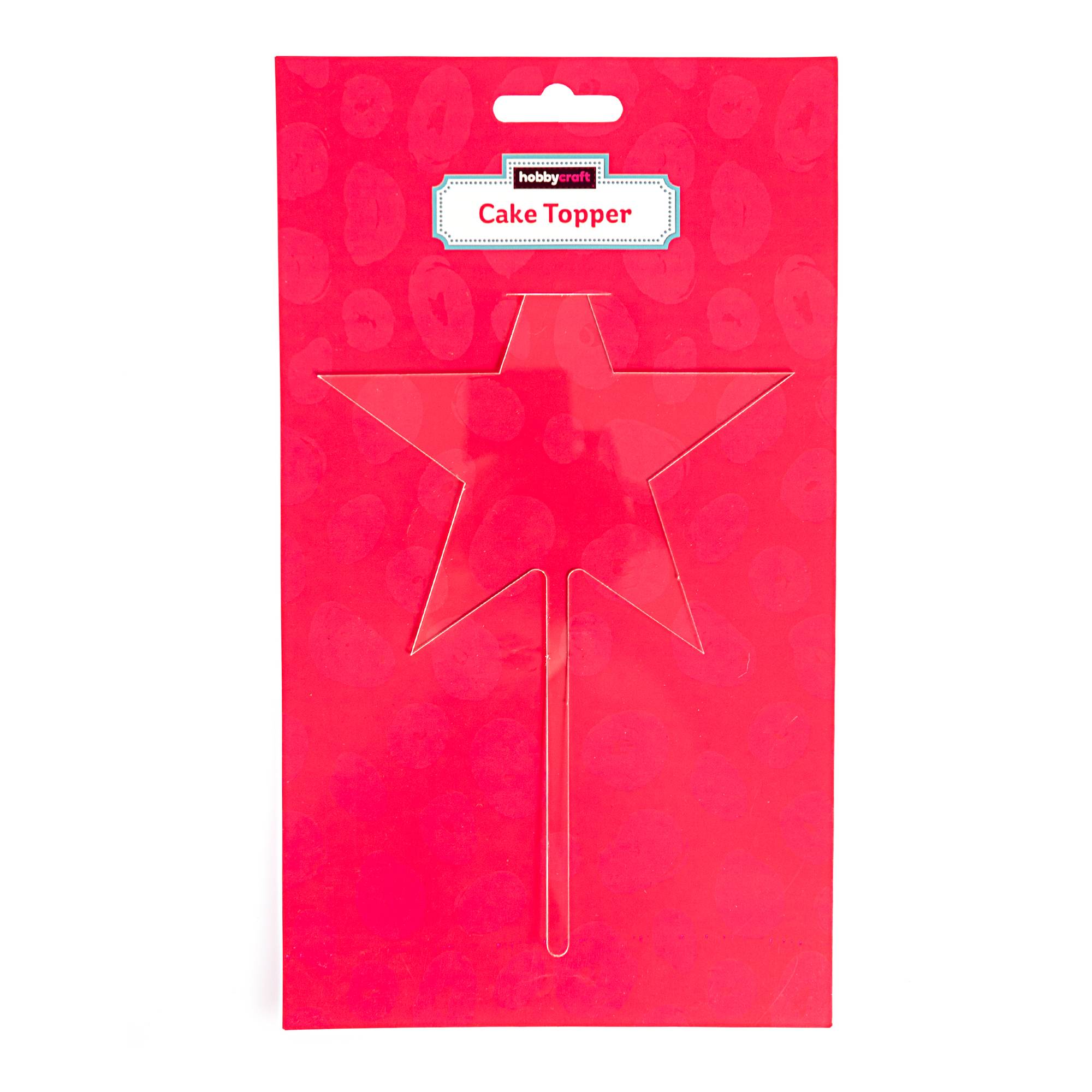 Clear Star Acrylic Cake Topper 12cm x 19cm | Hobbycraft