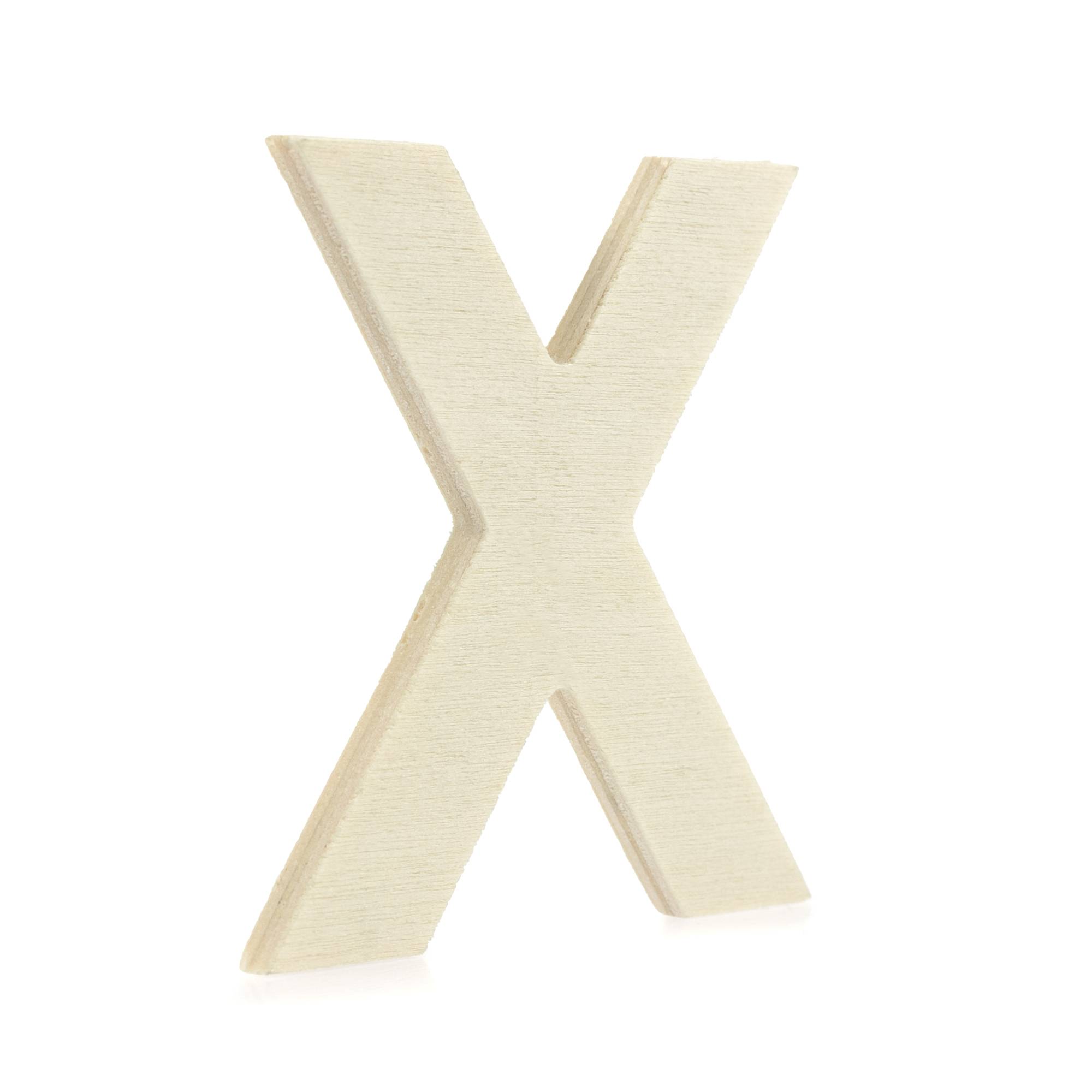 Small Wooden Letter X 6.5cm | Hobbycraft