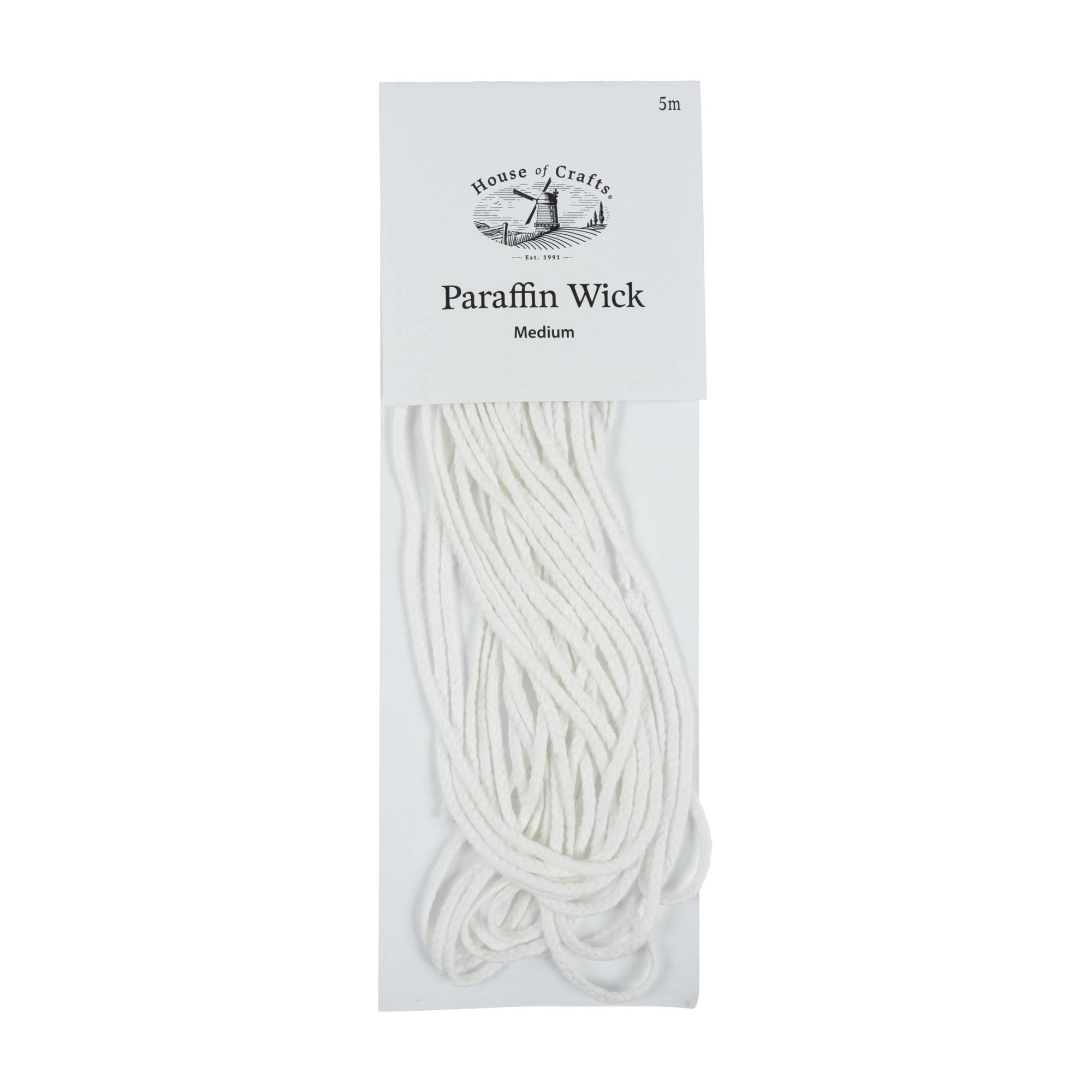 House of Crafts Medium Paraffin Wick 5m | Hobbycraft