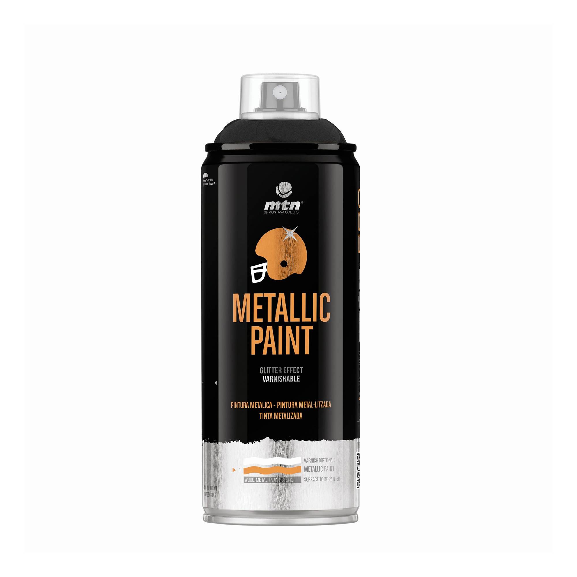 MTN WEPRO Black Metallic Paint 400ml | Hobbycraft