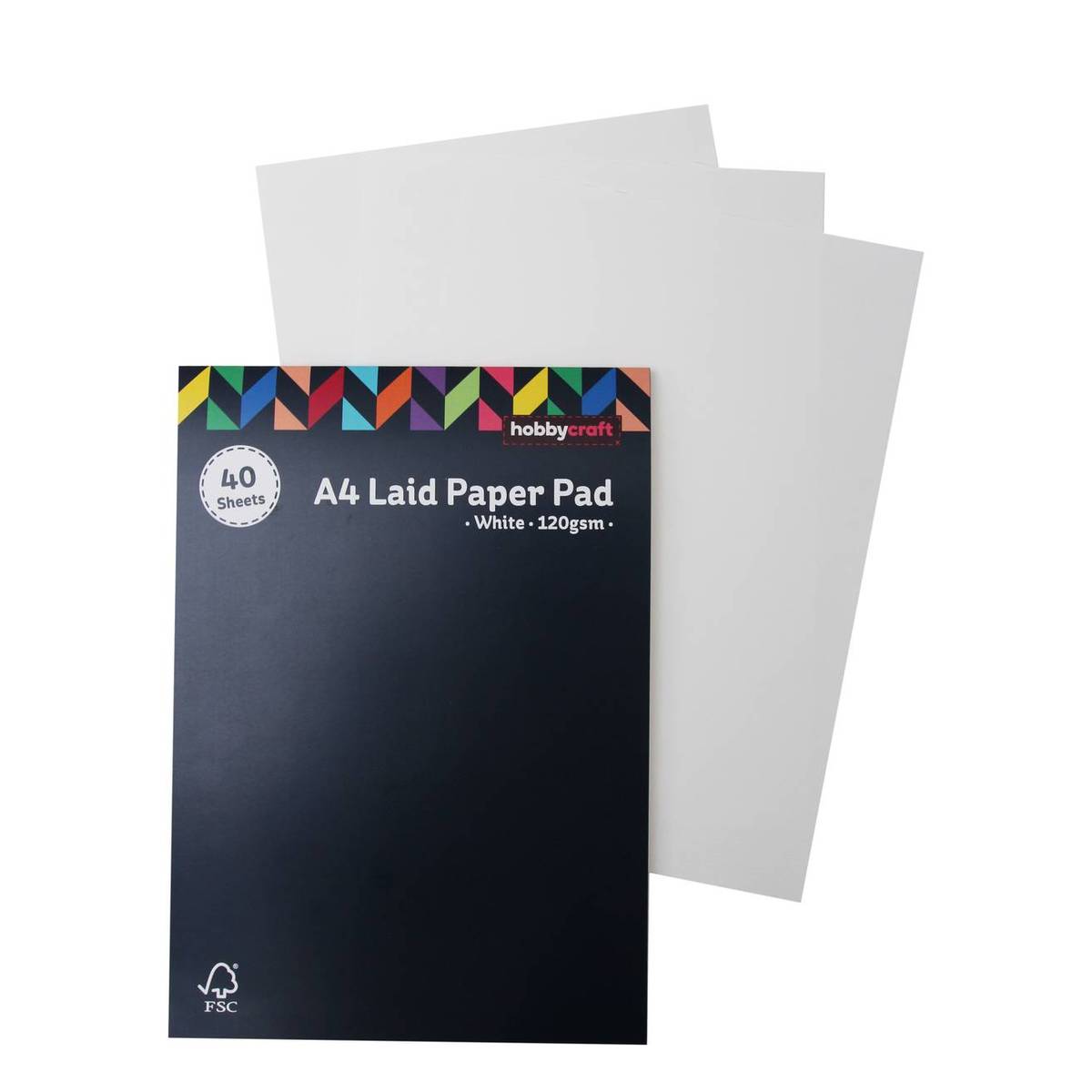 White Laid Paper Pad A4 40 Sheets | Hobbycraft