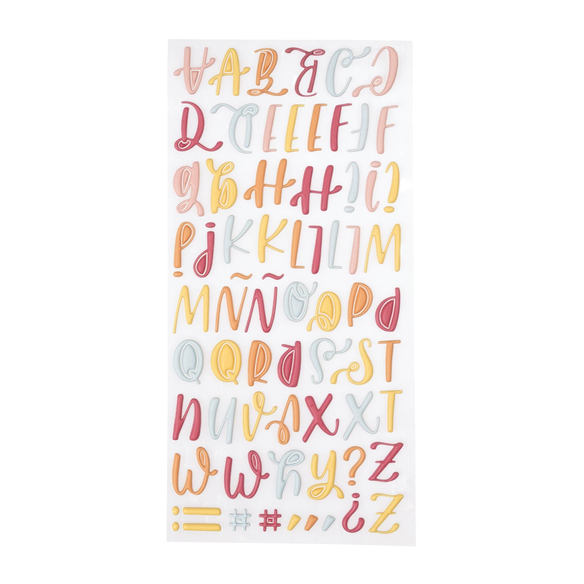 Bright Uppercase Puffy Script Alphabet Stickers | Hobbycraft