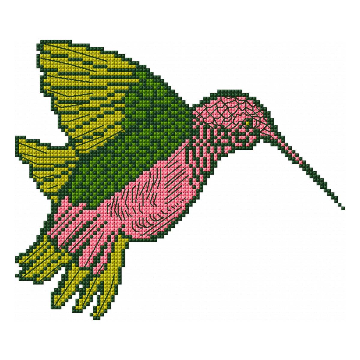 FREE PATTERN DMC Hummingbird Cross Stitch 0208 | Hobbycraft