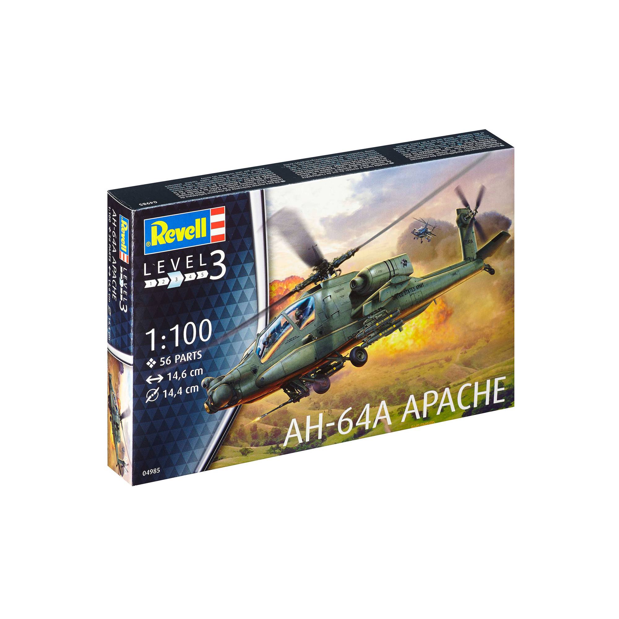 Revell AH-64A Apache Model Kit 1:100 | Hobbycraft