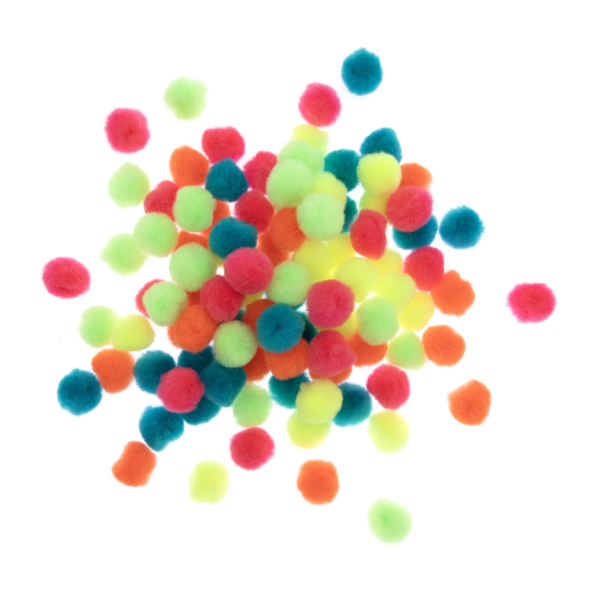 Neon Pom Poms 2cm 100 Pack | Hobbycraft
