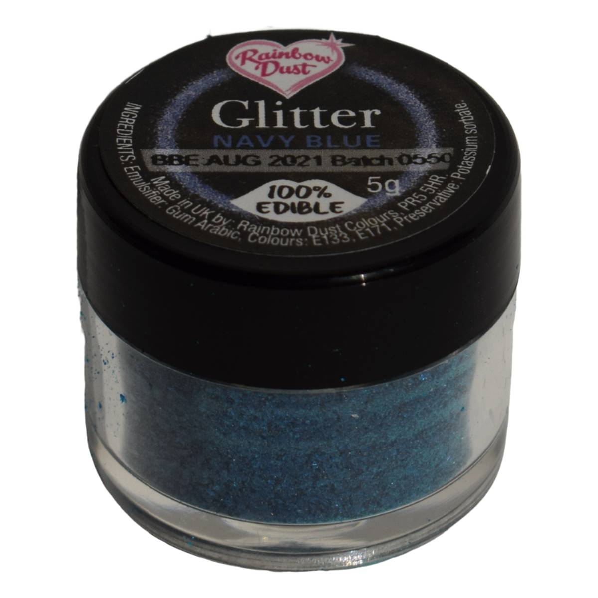 Rainbow Dust Navy Blue Edible Glitter 5g | Hobbycraft