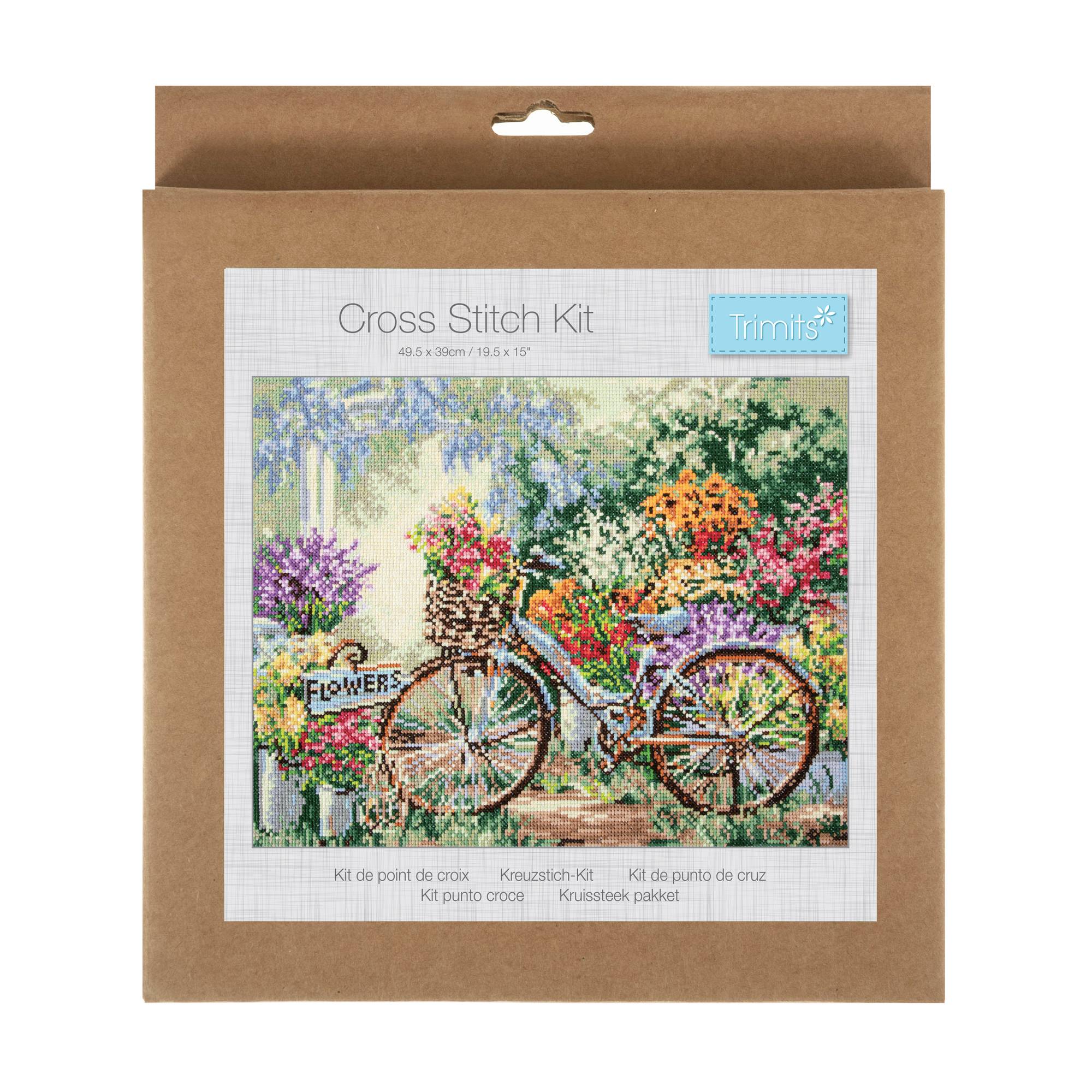 Trimits Bicycle Large Cross Stitch Kit 41.5cm x 31cm | Hobbycraft